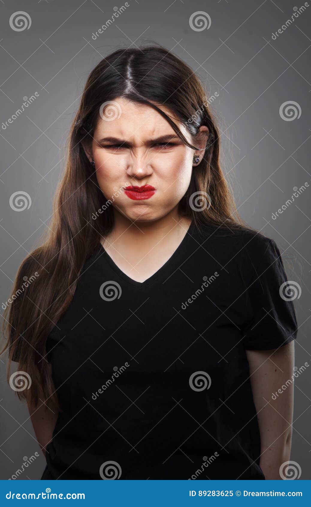 Grappige Boze Vrouw stock afbeelding. Image of woede - 89283625