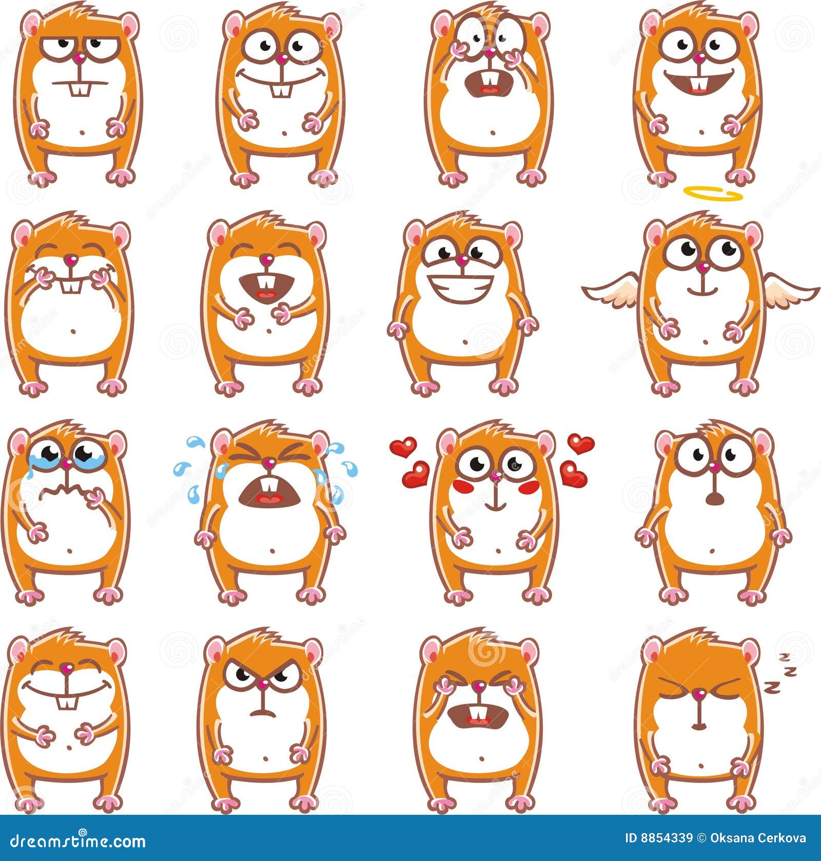 Grappige hamsters (2) vector illustratie. Illustration of huilen - 8854339