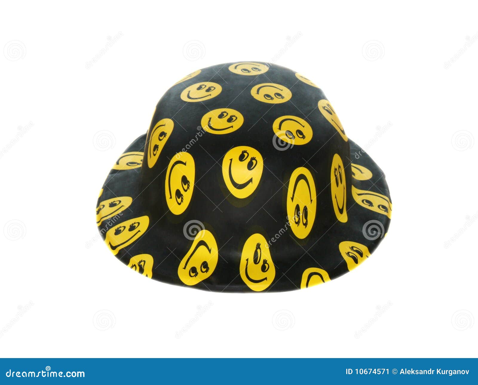 Grappige Hoed Met Glimlachen Stock Afbeelding - Image of zwart, gelach ...