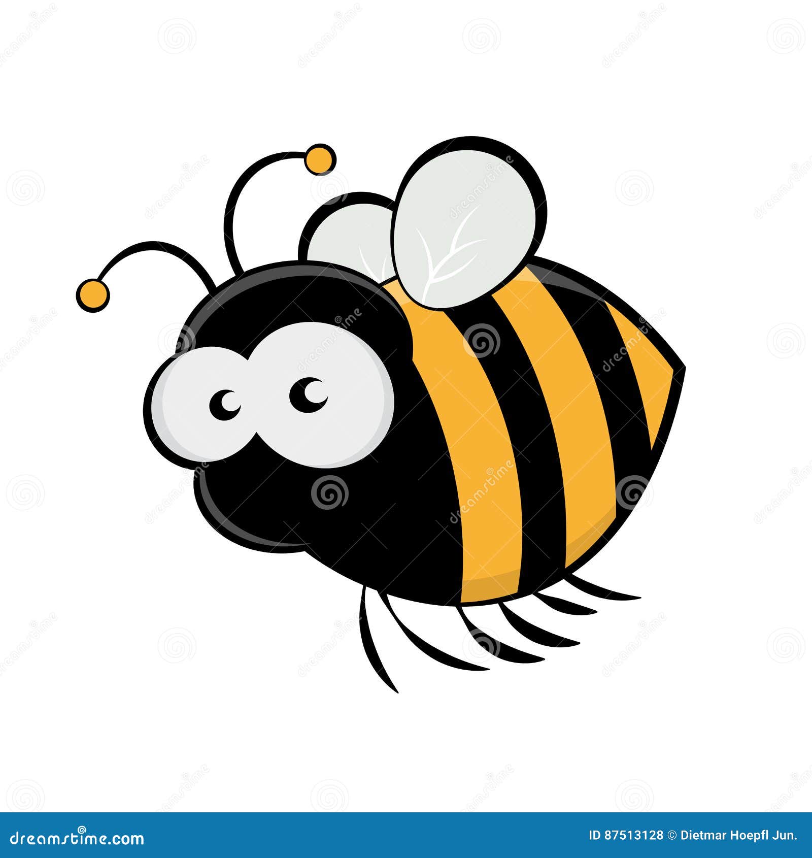 Grappige hommel clipart vector illustratie. Illustration of geel - 87513128