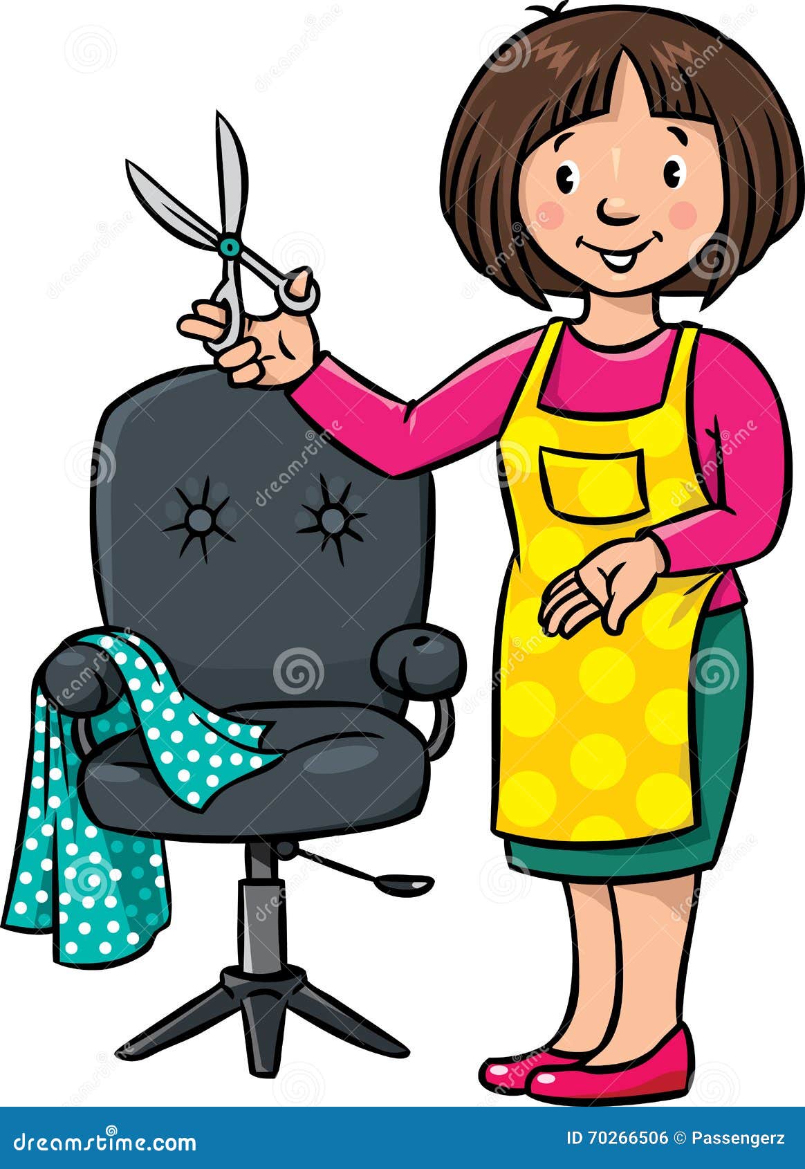 Grappige Kapper of Kapper De Reeks Van Beroepsabc Vector Illustratie ...