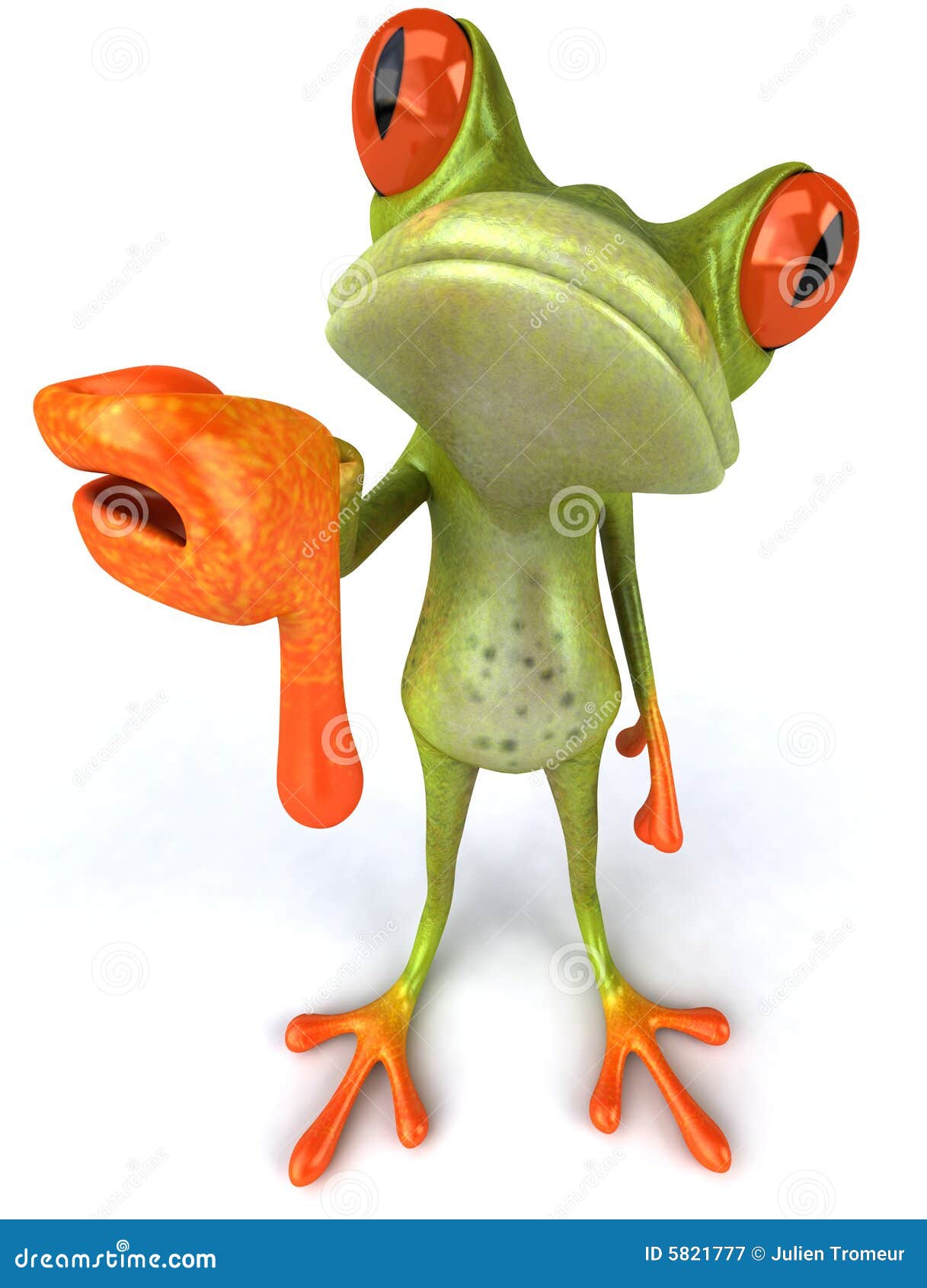 Grappige kikker stock illustratie. Illustration of amazonisch - 5821777