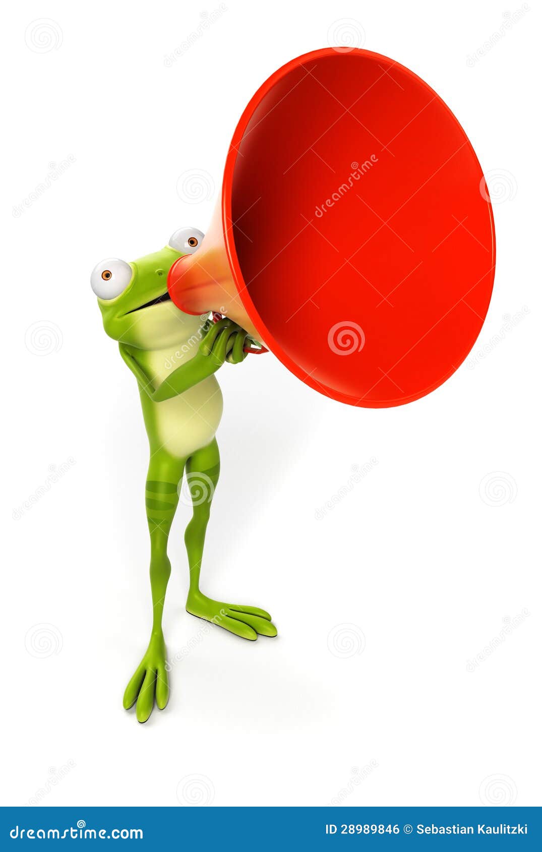 Grappige kikker - karakter stock illustratie. Illustration of luid ...