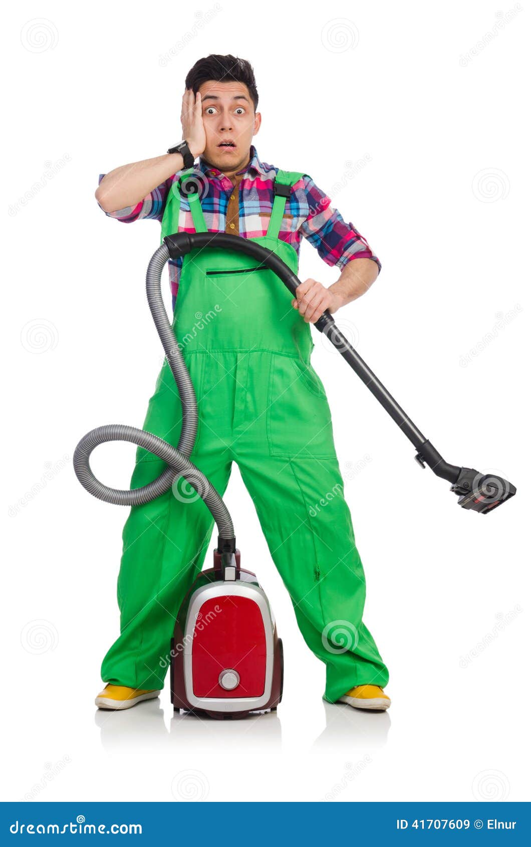 Grappige Mens in Groene Overtrekken Stock Afbeelding - Image of groen, humoristisch: 41707609