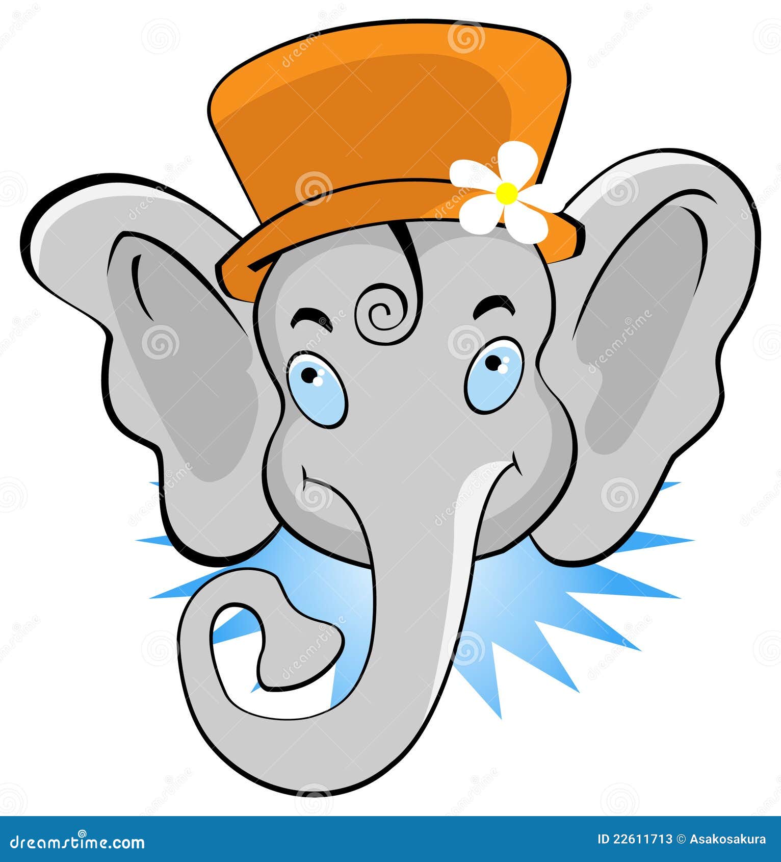 Grappige olifant vector illustratie. Illustration of geïsoleerd - 22611713