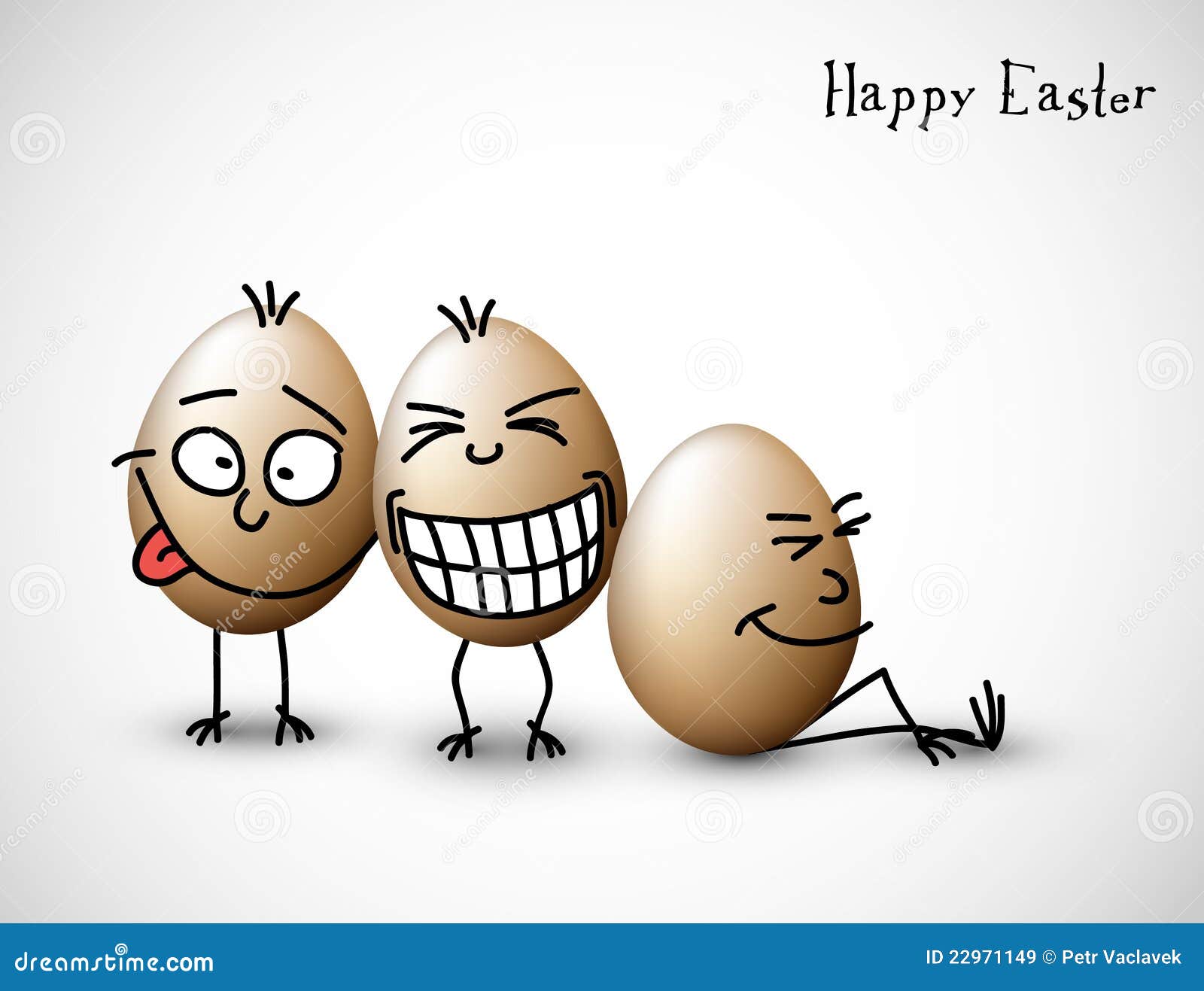 Grappige paaseieren stock illustratie. Illustration of gelukkig - 22971149