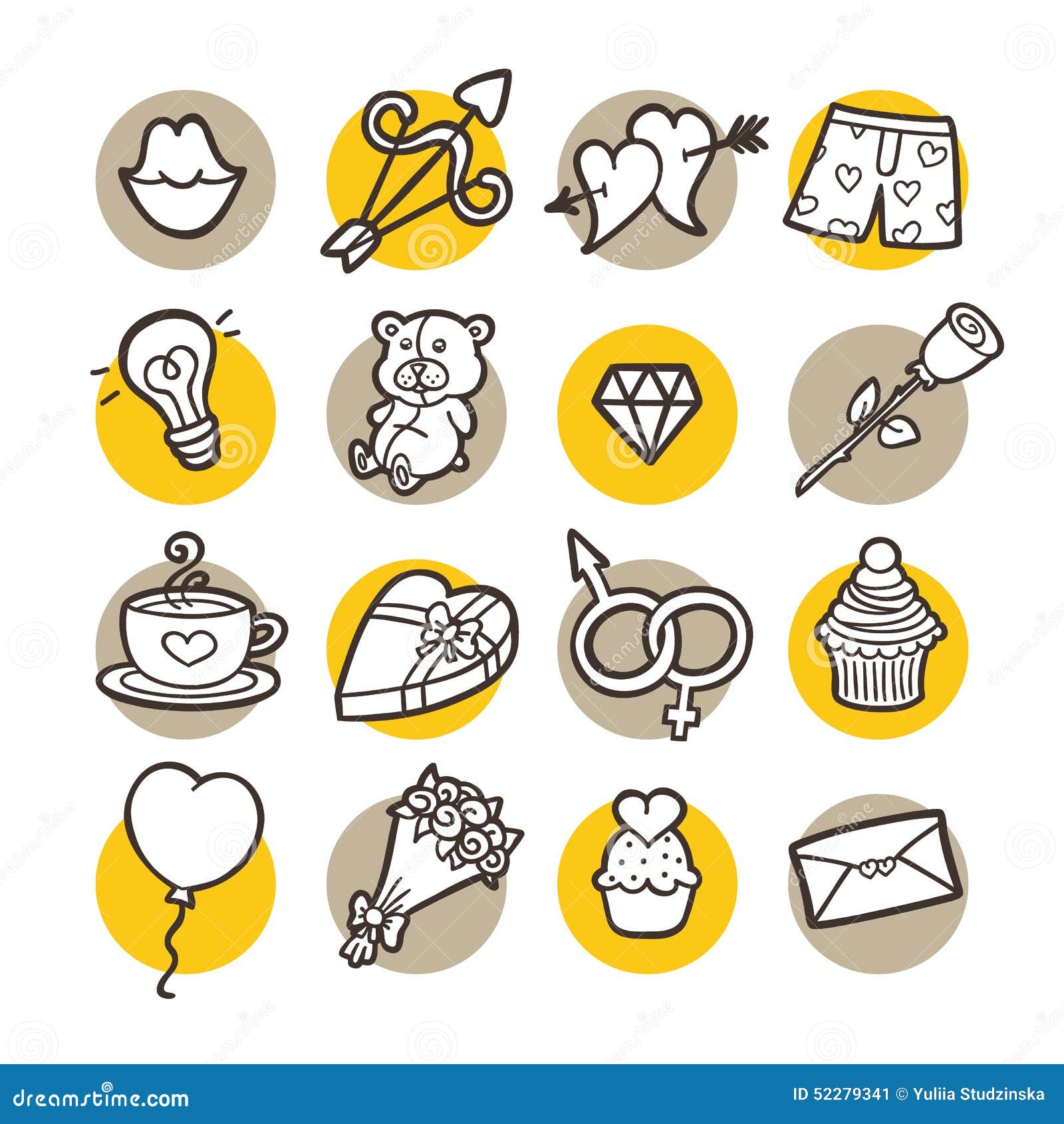 Grappige pictogrammen vector illustratie. Illustration of leuk - 52279341