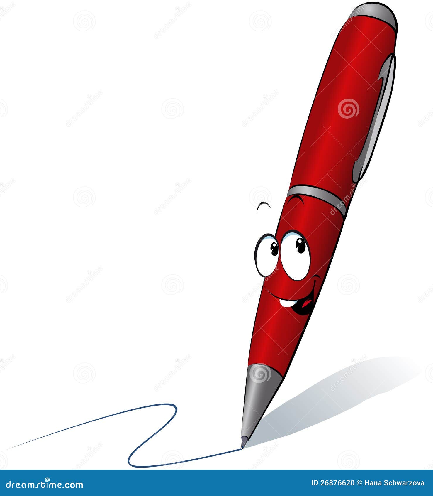 Grappige rode pen vector illustratie. Illustration of bonen - 26876620