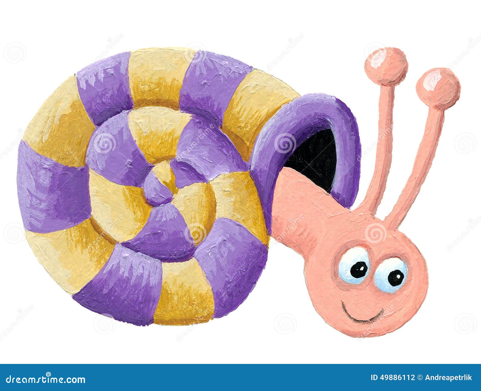 Grappige slak stock illustratie. Illustration of fantasie - 49886112