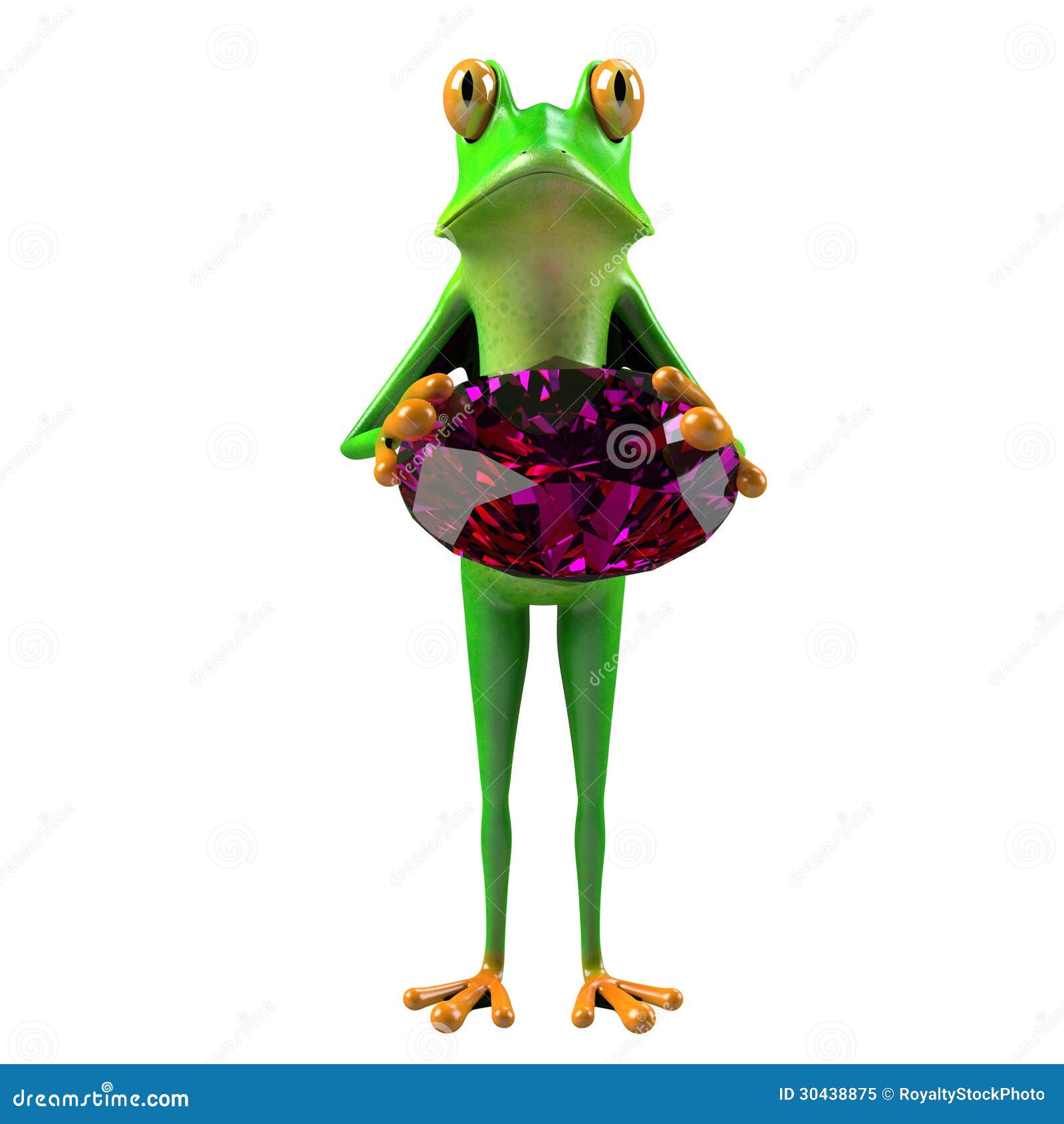 Grappige super kikker stock illustratie. Illustration of tenen - 30438875