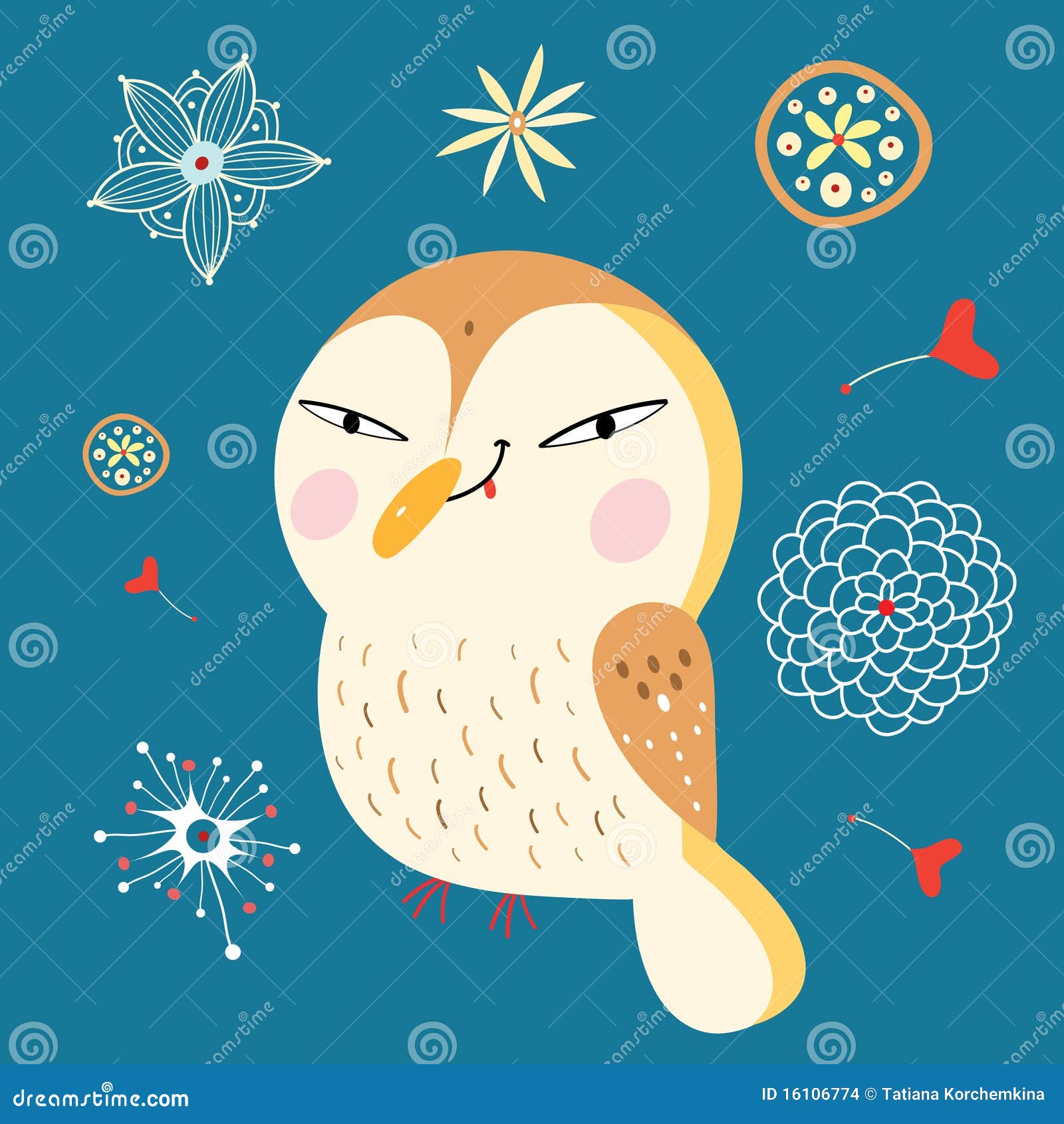 Grappige uil vector illustratie. Illustration of beeldverhaal - 16106774