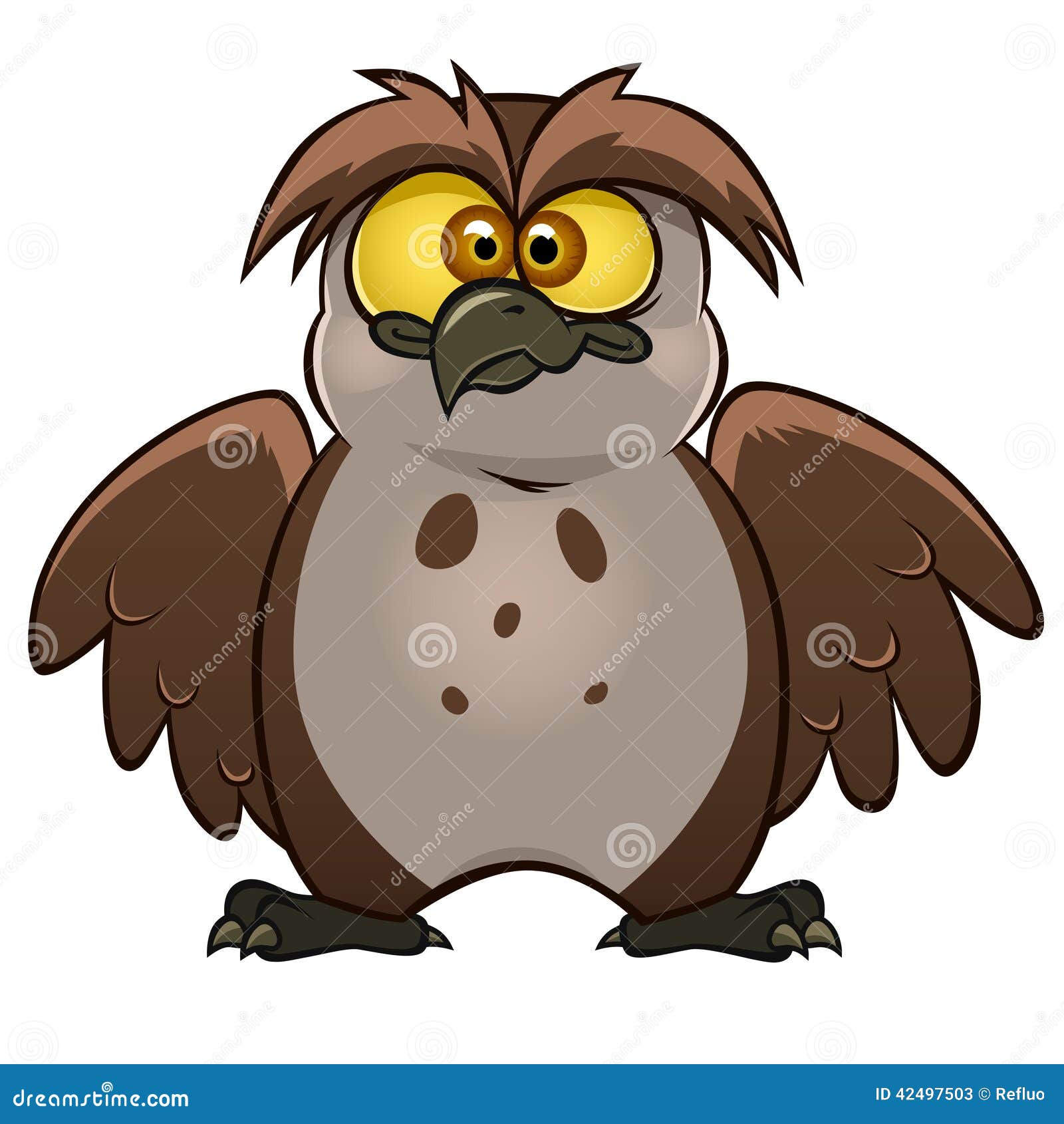 Grappige uil vector illustratie. Illustration of gelukkig - 42497503