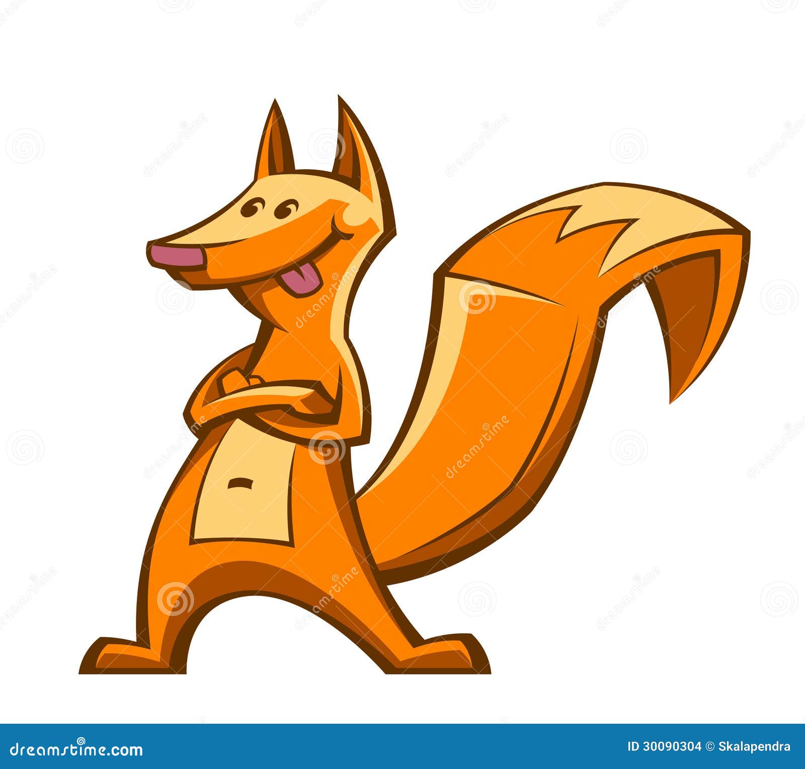 Vos vector illustratie. Illustration of personage, zoogdier - 30090304