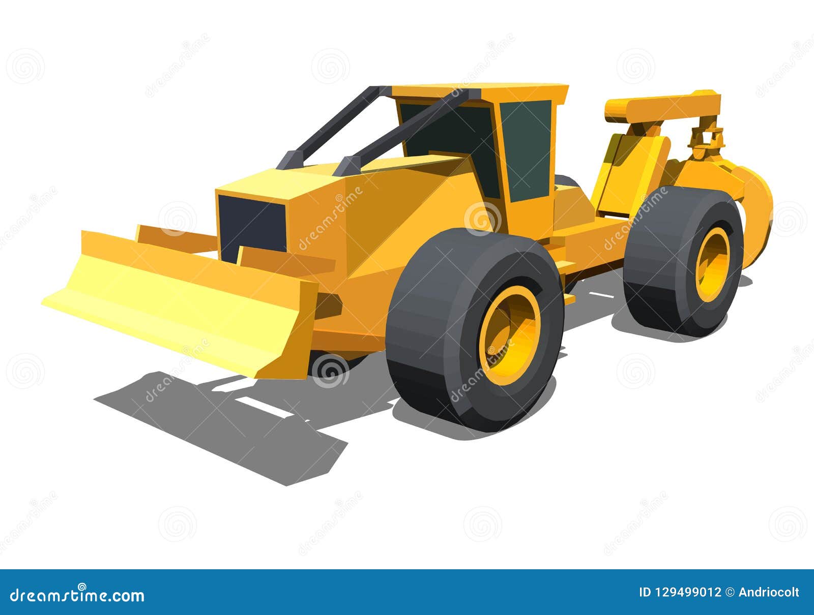 Grapple skidder vehicle stock vector. Illustration of symbol - 129499012