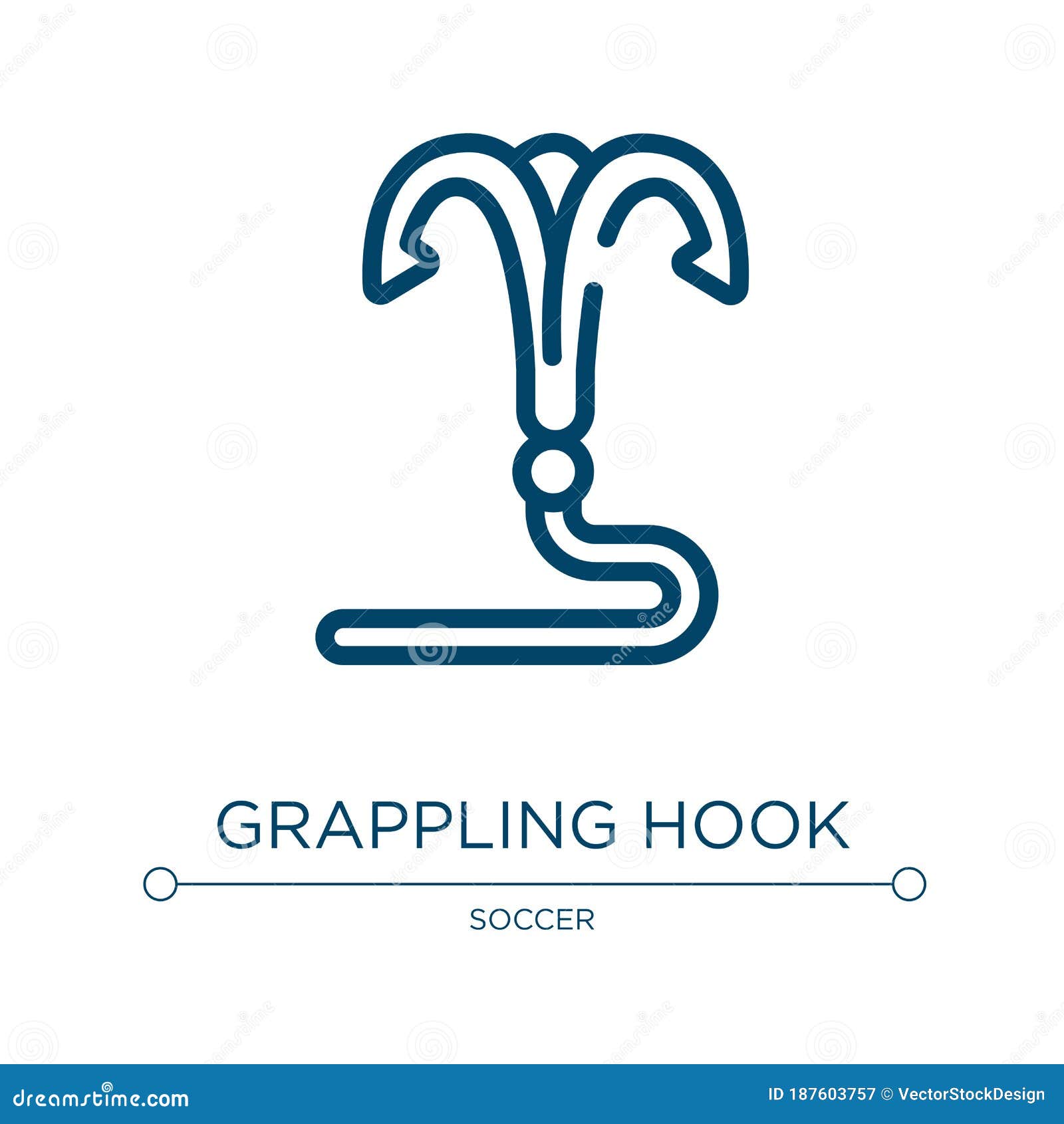 Grappling Hook Icon. Linear Vector Illustration from Martial Arts ...