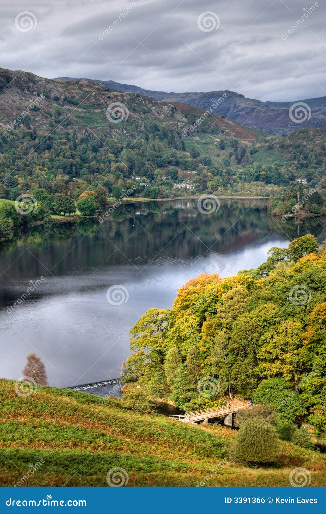 Grasmere in early Autumn stock photo. Image of tranquil - 3391366