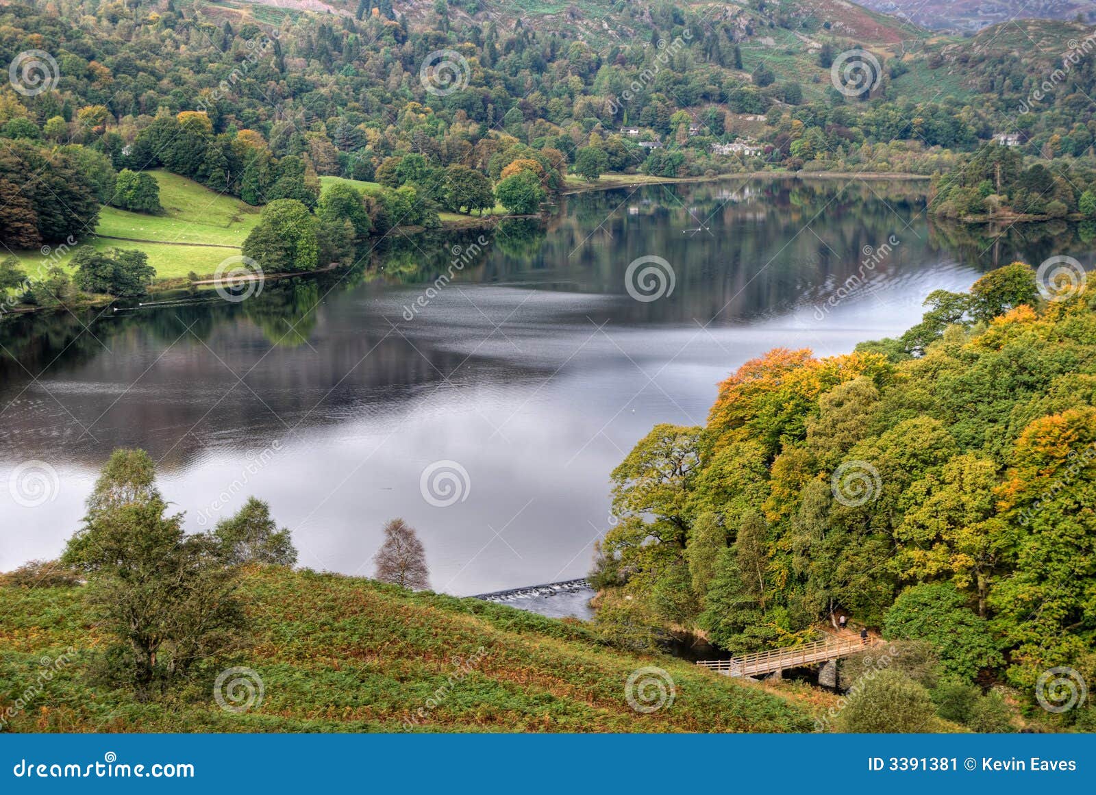Grasmere in early Autumn stock image. Image of grasmere - 3391381