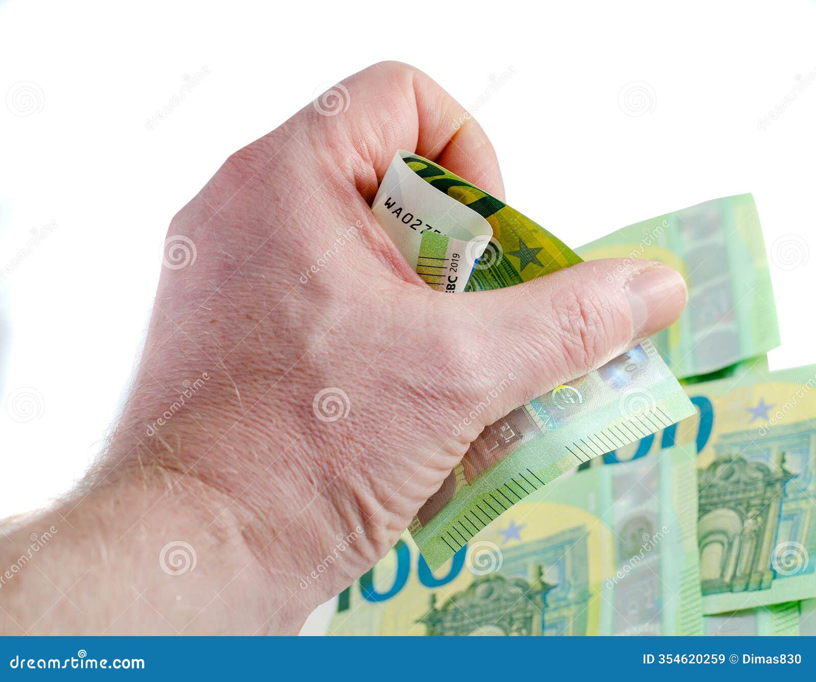 Grasping Money Symbol of Financial Control and Power Stock Image ...