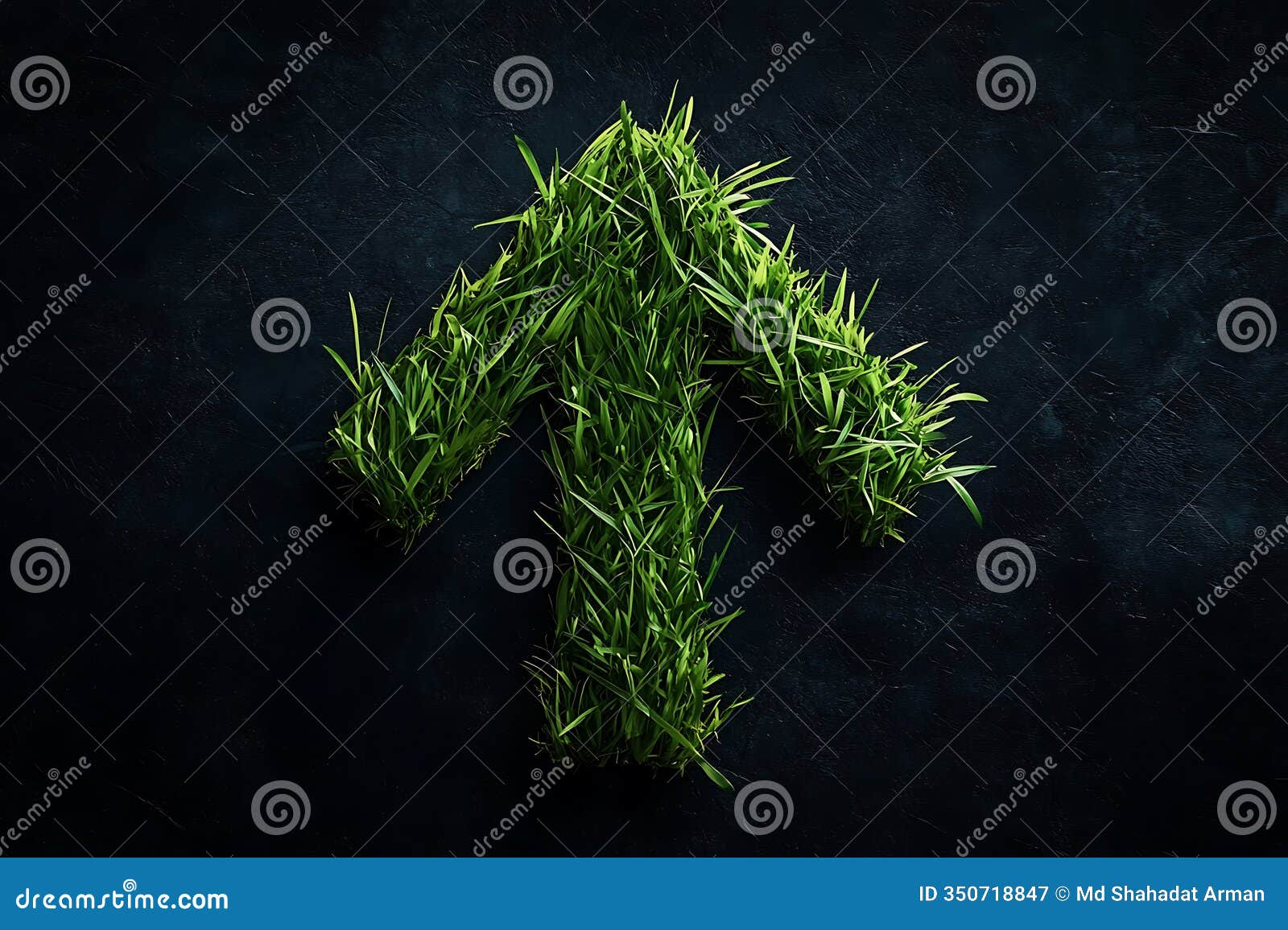 Grass Arrow Symbol stock illustration. Illustration of environment ...