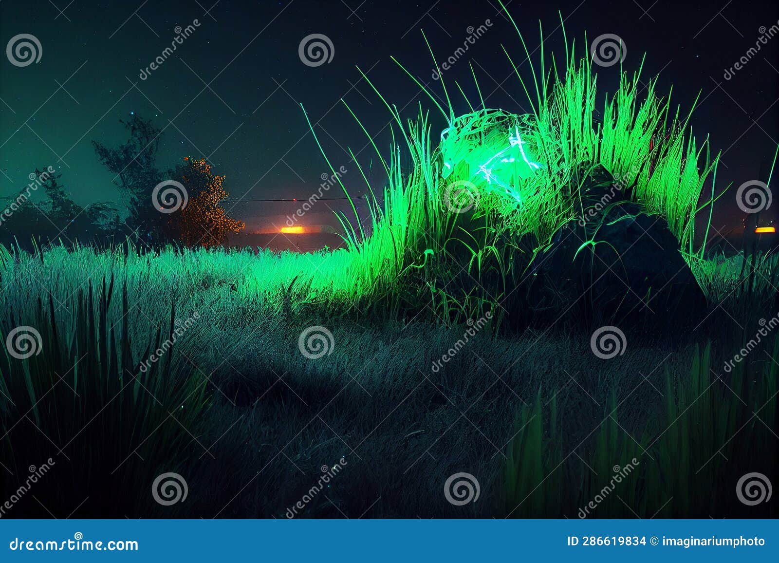 Grass Background with Night Vision Stock Illustration - Illustration of ...