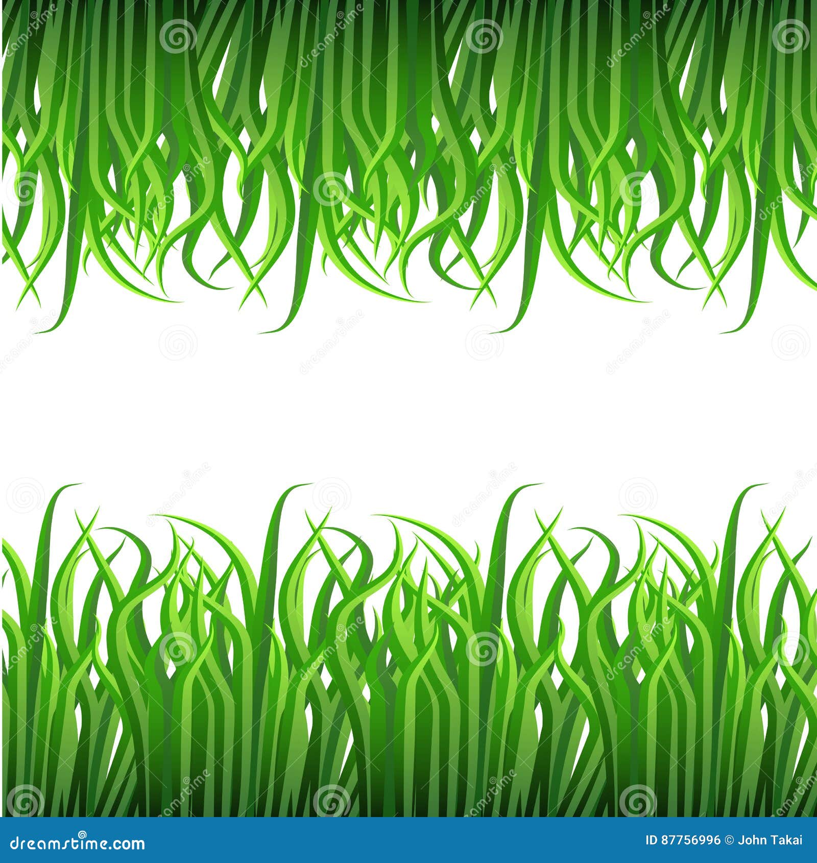 Grass Blade Border Pattern stock vector. Illustration of lawn - 87756996