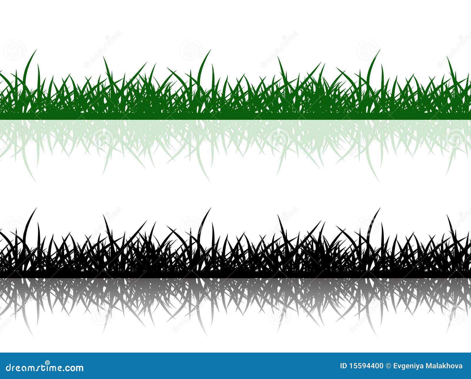 Grass border stock vector. Illustration of leaf, botany - 15594400