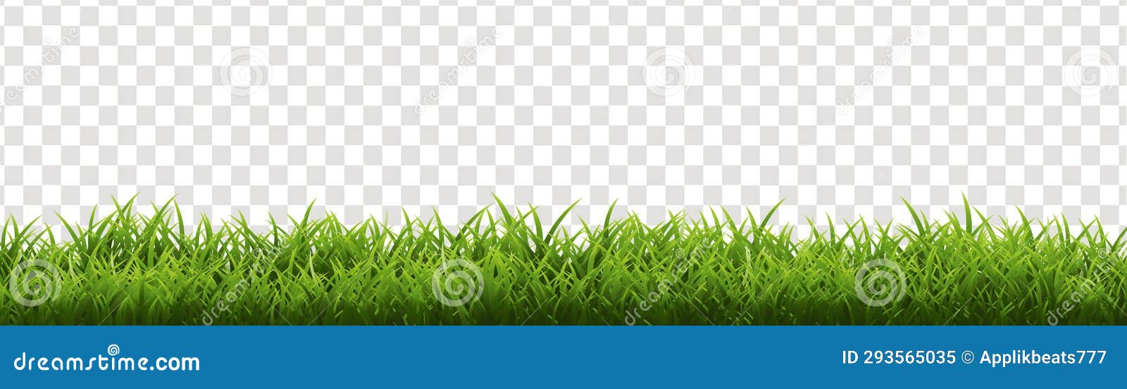 Grass Border with Isolated Transparent Background Stock Vector ...