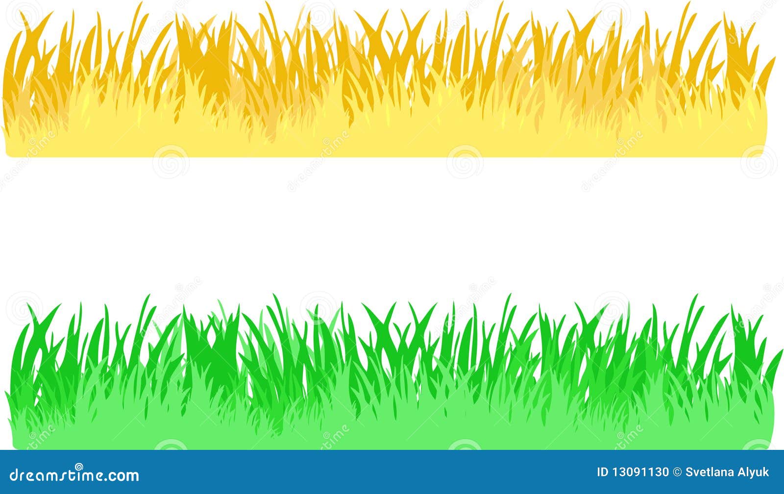 Grass border vector stock vector. Illustration of spring - 13091130