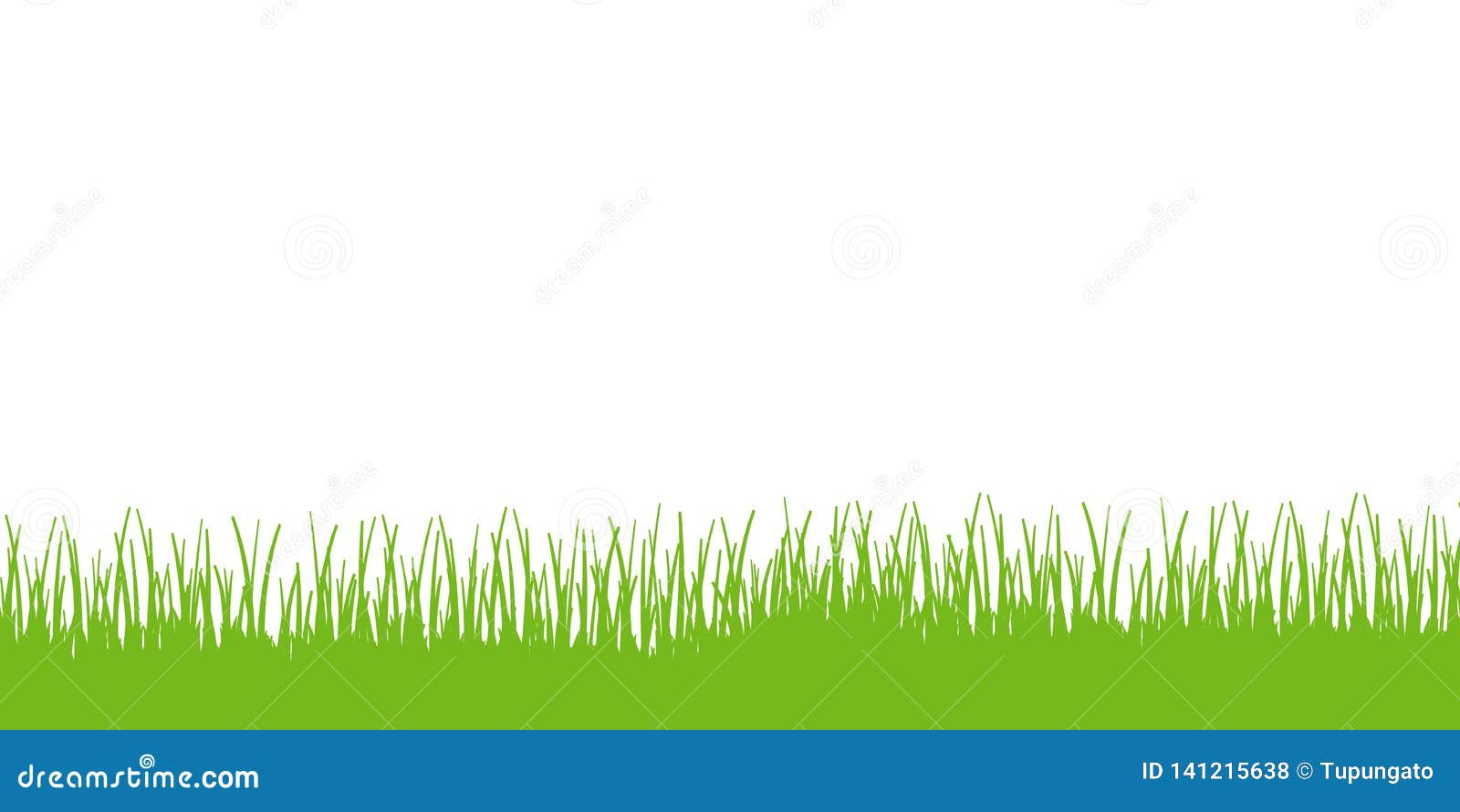 Grass border vector stock vector. Illustration of border - 141215638