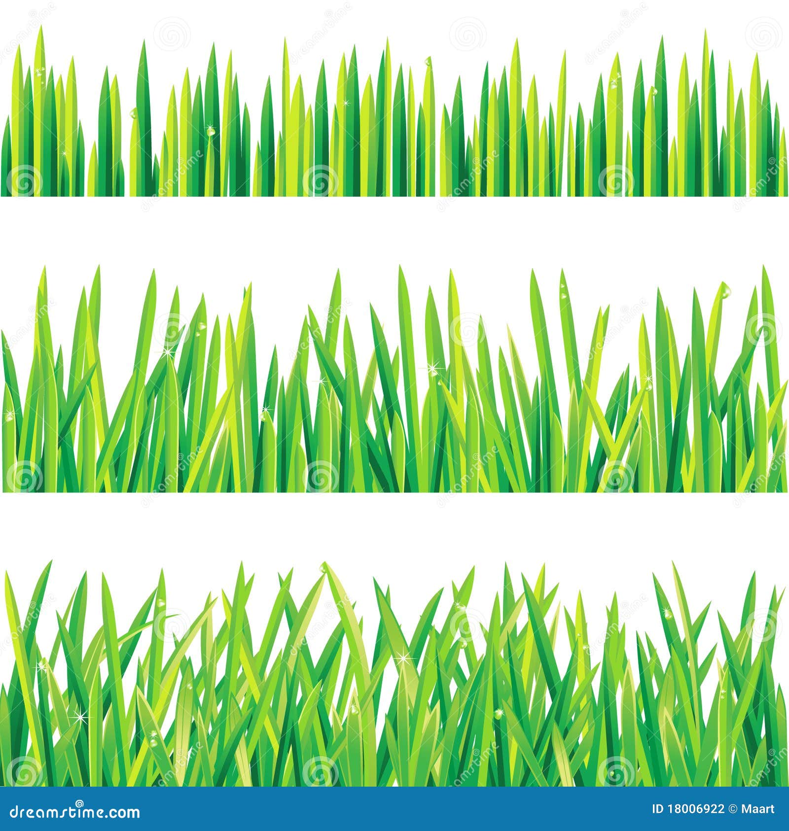 Grass borders stock vector. Illustration of spring, landscape - 18006922