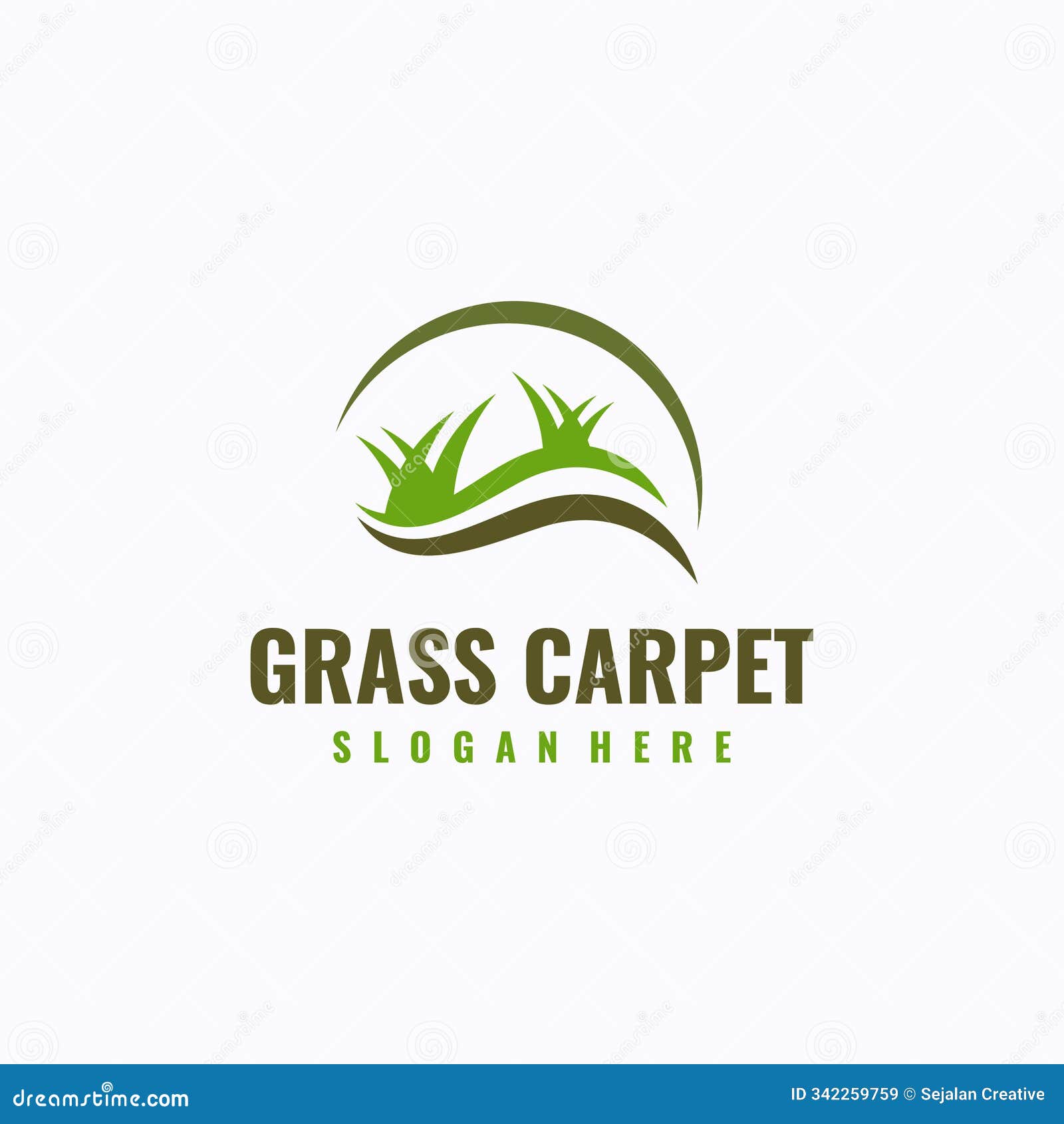 Grass Carpet Logo Design Template. Artificial Green Grass Carpet ...