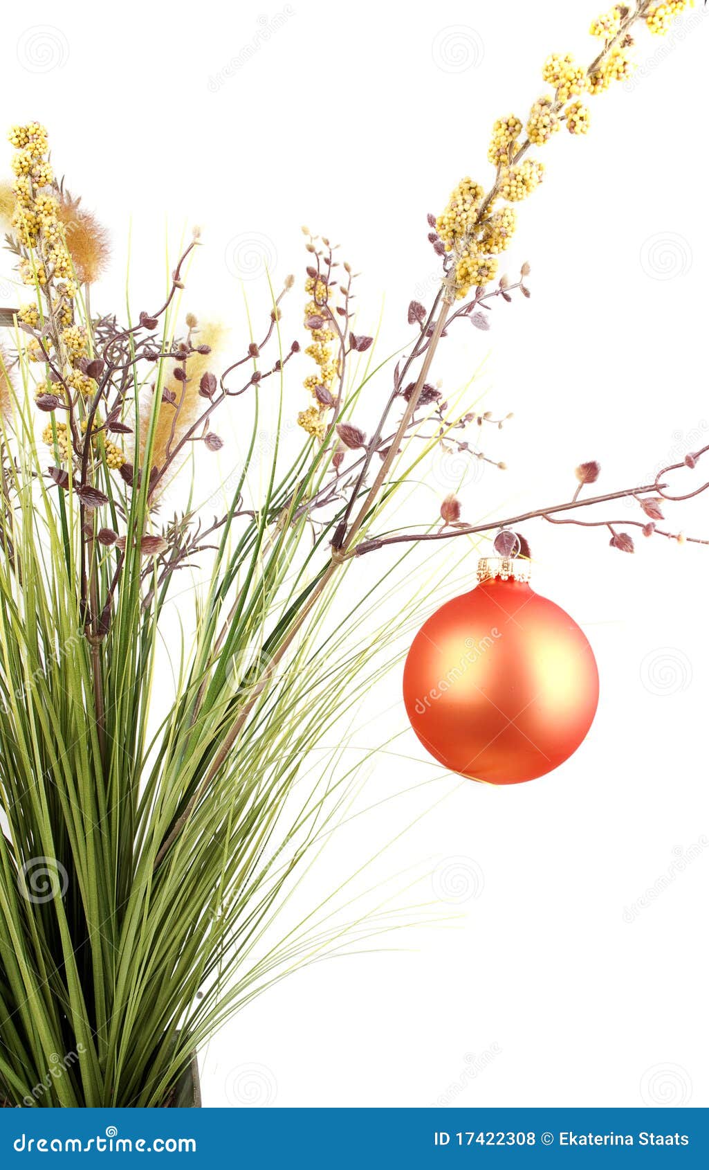 Grass with Christmas Decoration. Stock Photo - Image of decoration ...