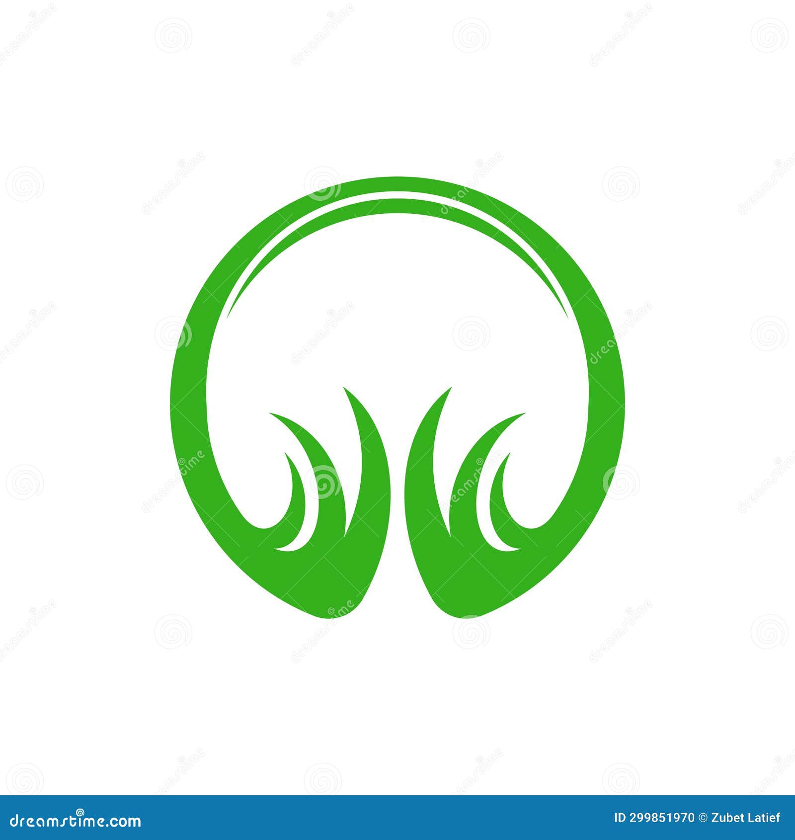 Grass in Circle Logo Design Template Vector, Suitable for Your Company ...