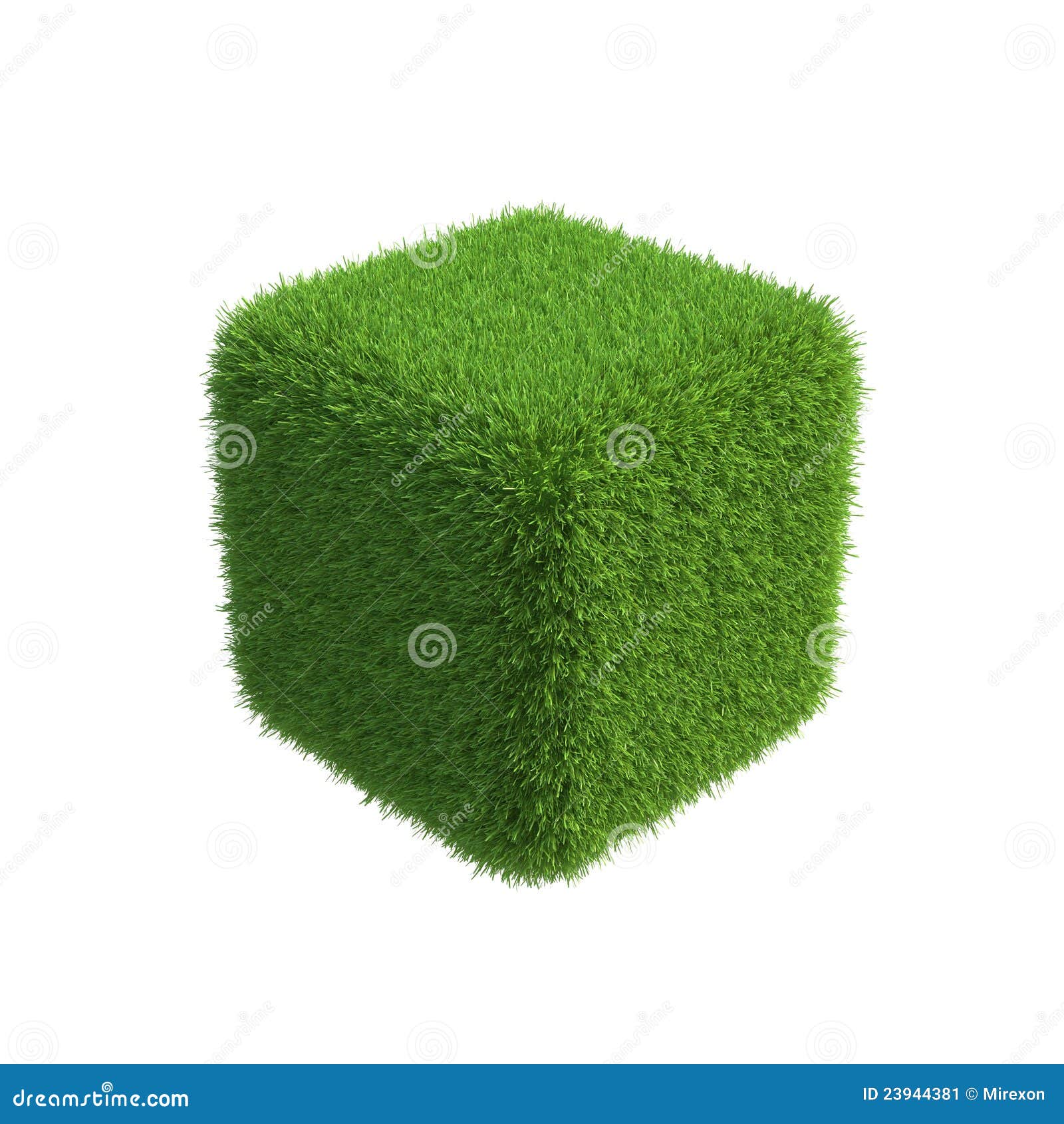 Grass Cube for Use in Design Stock Illustration - Illustration of ...
