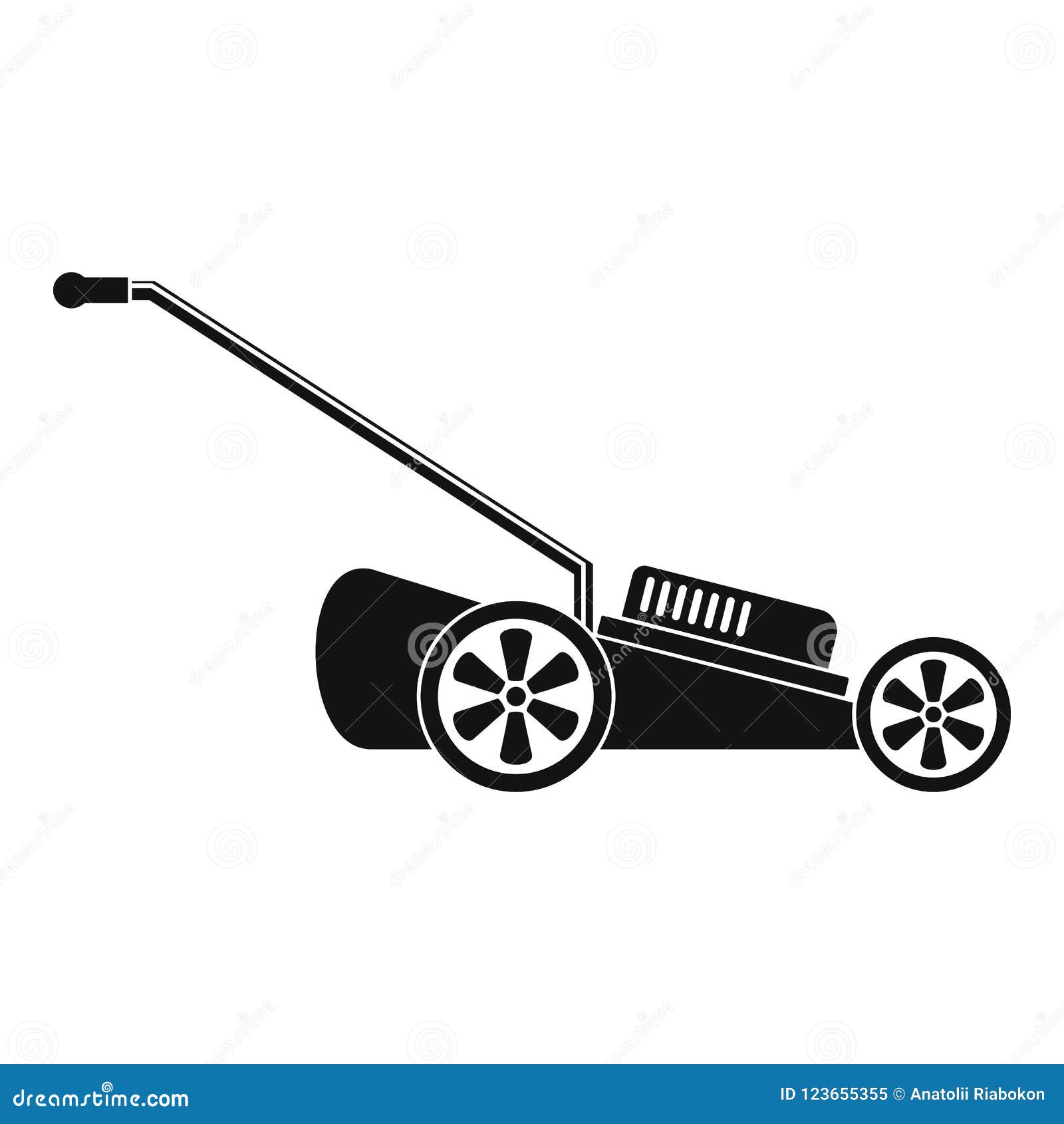 Grass Cut Machine Icon, Simple Style Stock Illustration - Illustration ...