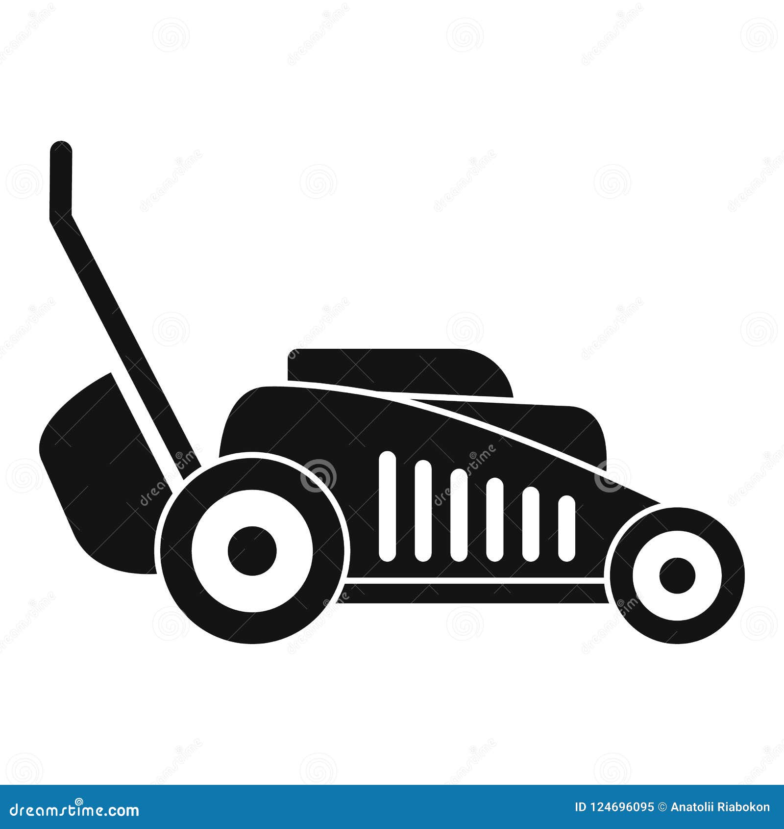 Grass Cut Machine Icon, Simple Style Stock Illustration - Illustration ...