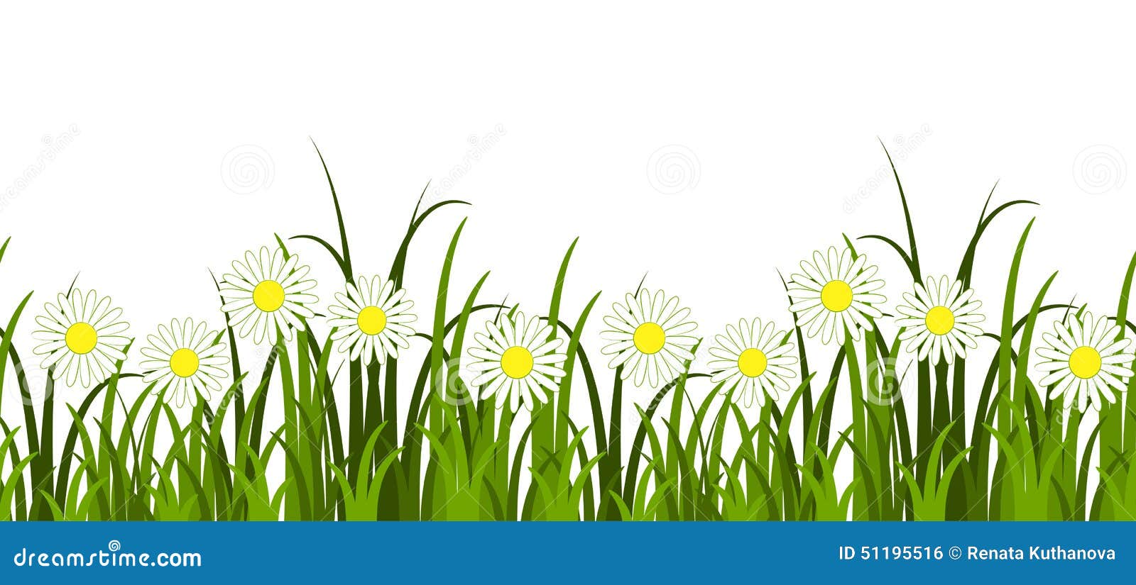 Daisies Border Frame Cartoon Vector | CartoonDealer.com #13484617