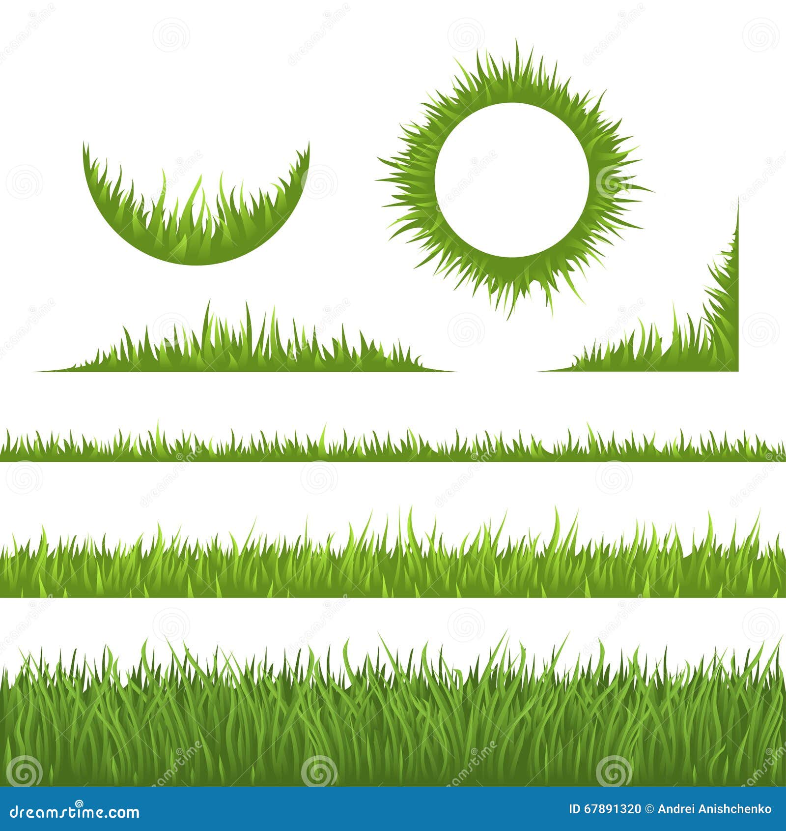 Grass design elements stock vector. Illustration of border - 67891320