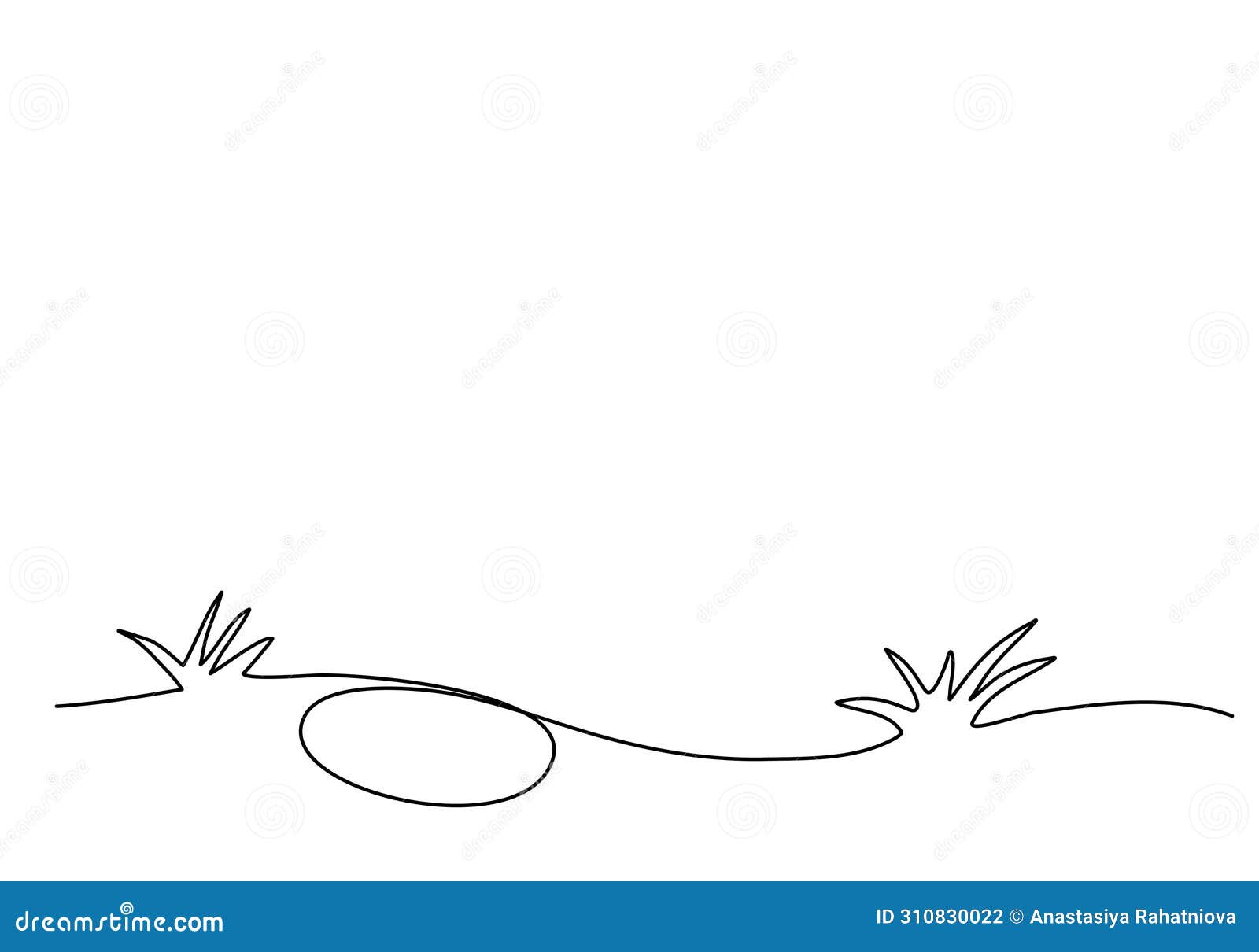 Grass Doodle. One Line Drawing Animation with Alpha Channel Stock ...