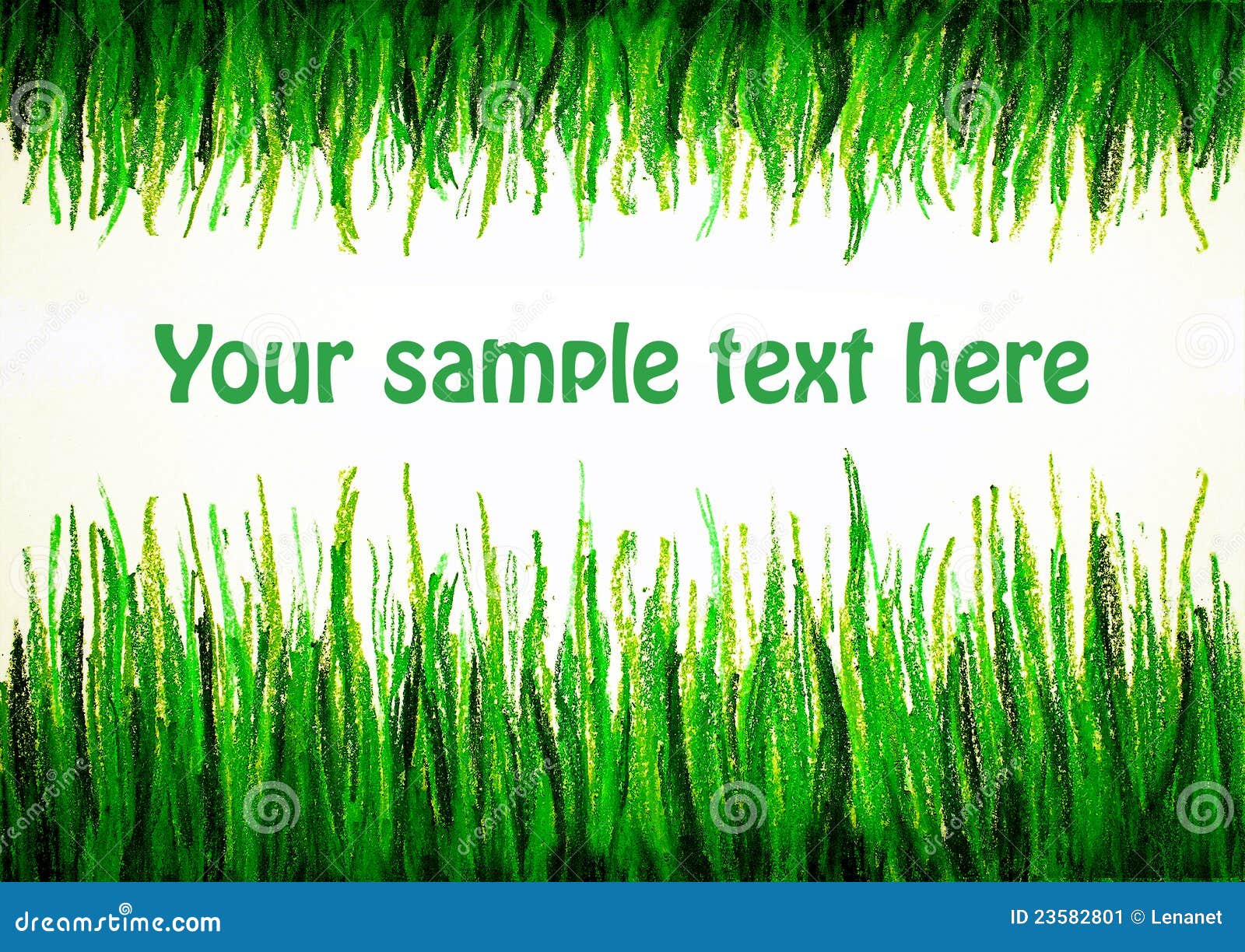 Grass Drawing Frame Isolated on White Stock Illustration - Illustration ...