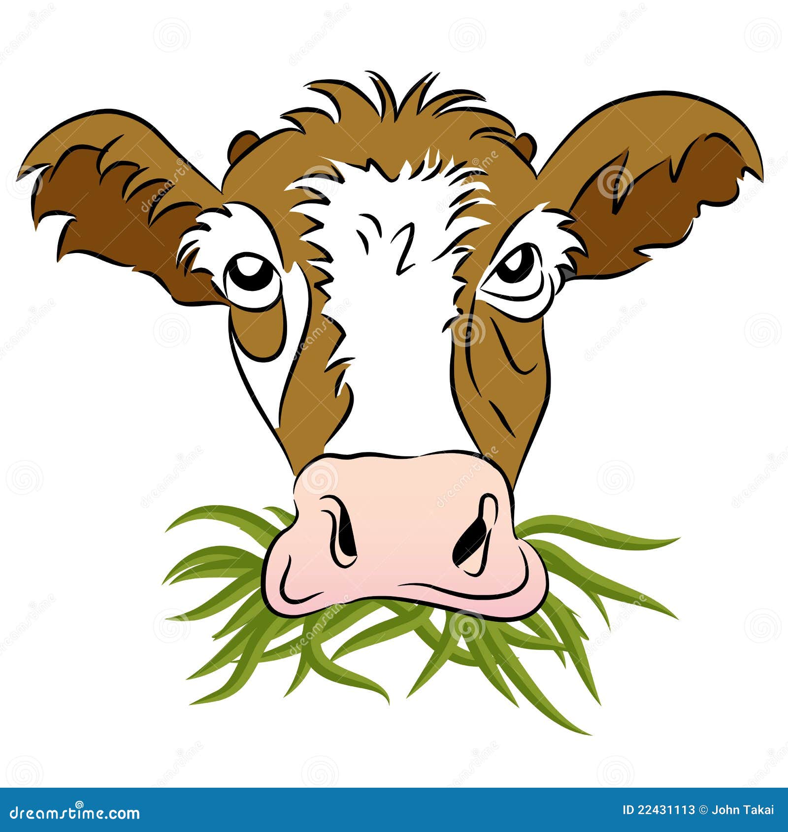Grass Fed Cow Cartoon Vector | CartoonDealer.com #22431113