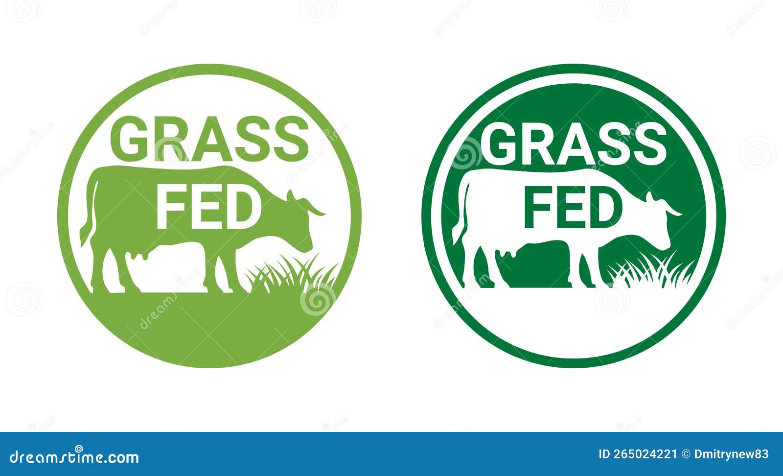 Grass-fed Label for Beef Meat Stock Vector - Illustration of fresh ...