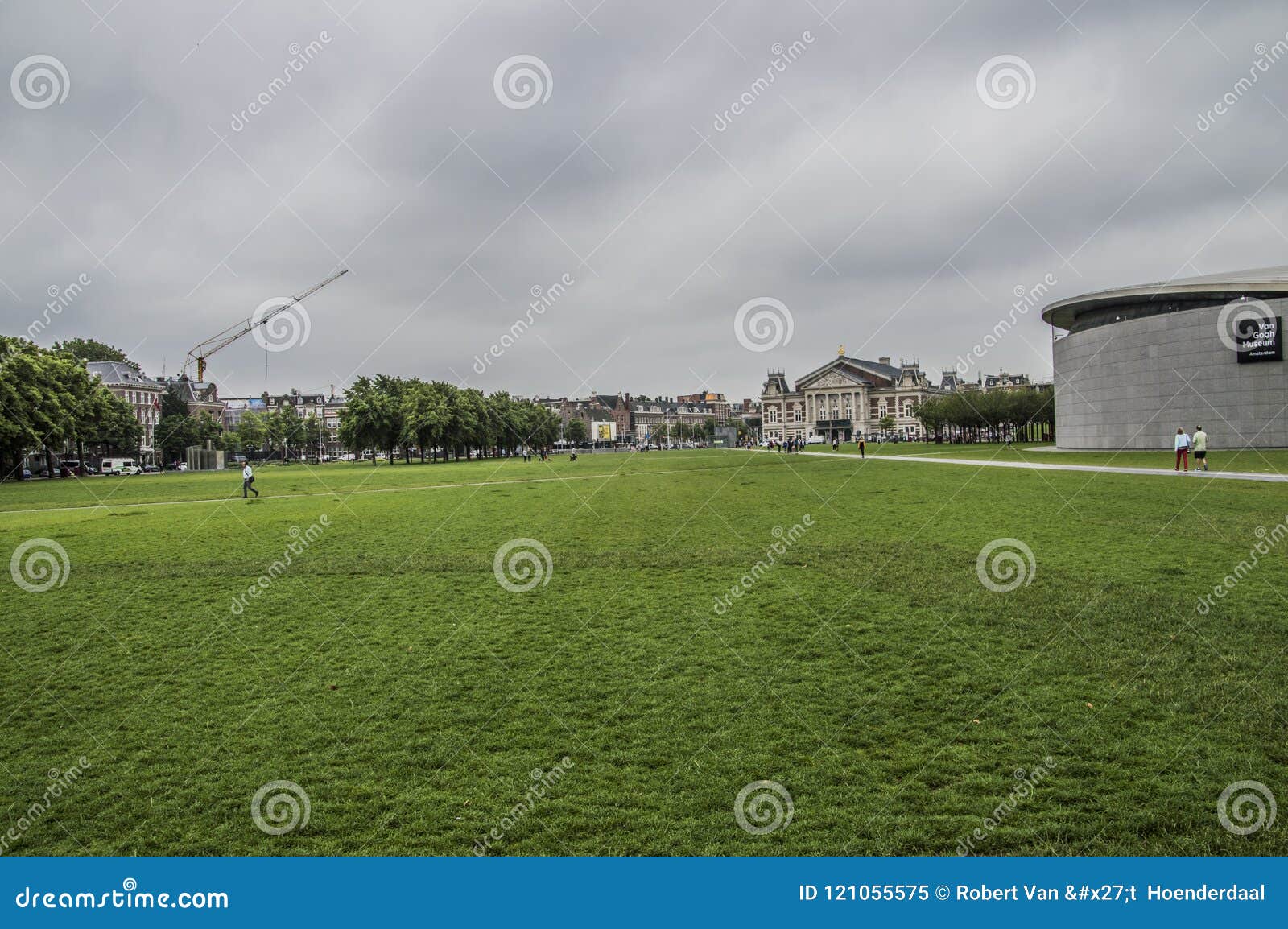 Grass Field at the Museumplein at Amsterdam the Netherlands Editorial ...