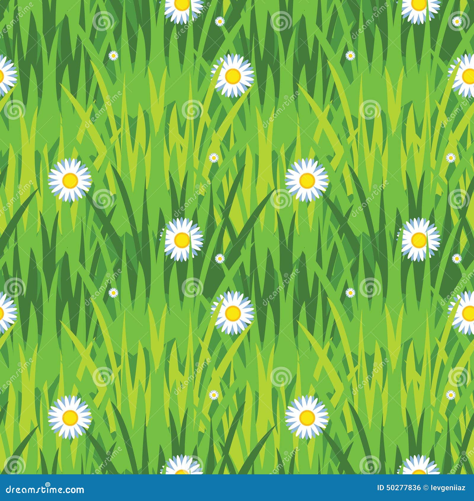 Grass and flowers stock vector. Illustration of texture - 50277836