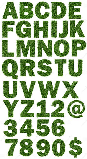 Grass Font stock illustration. Illustration of capital - 15542691