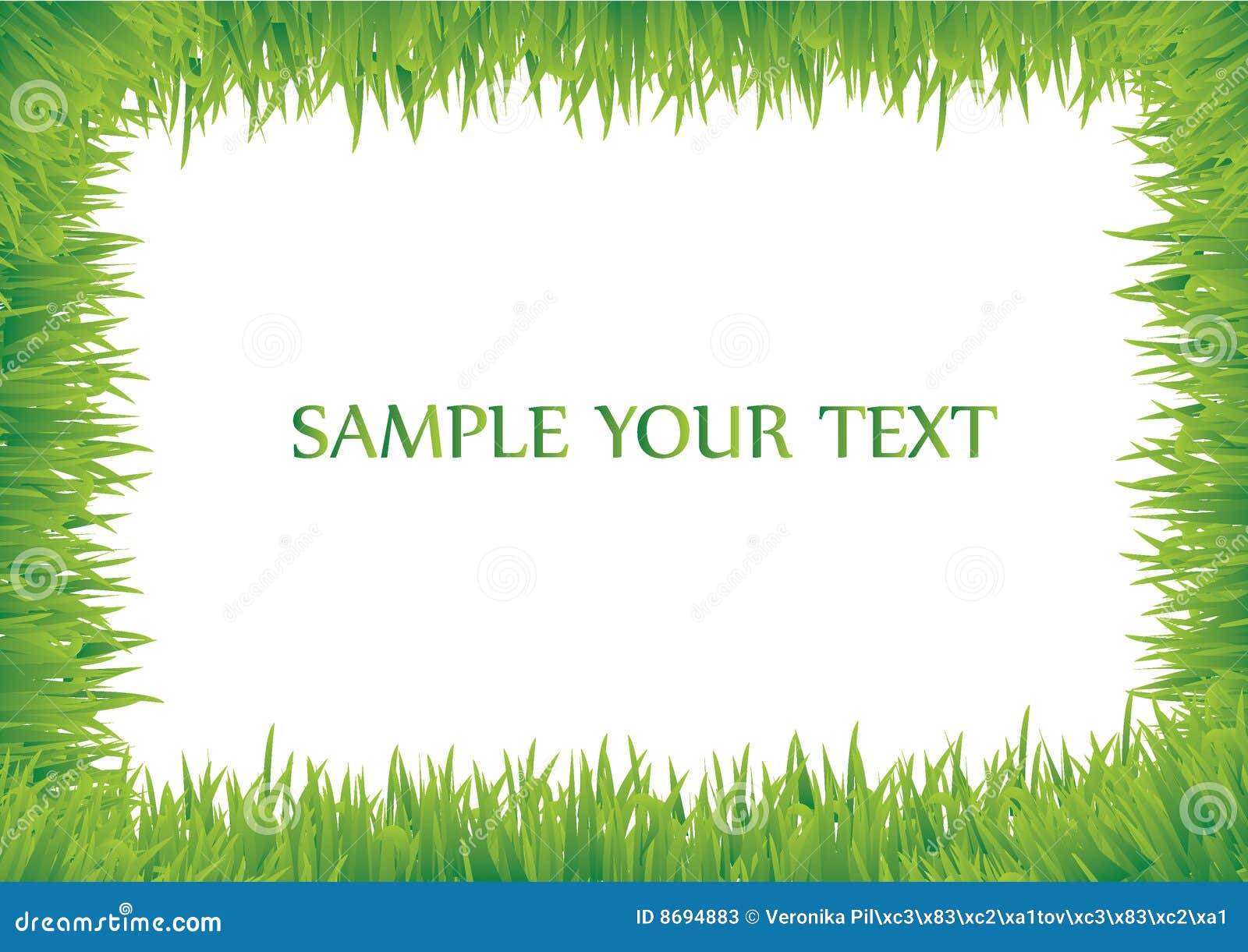 Grass frame stock vector. Illustration of border, spring - 8694883