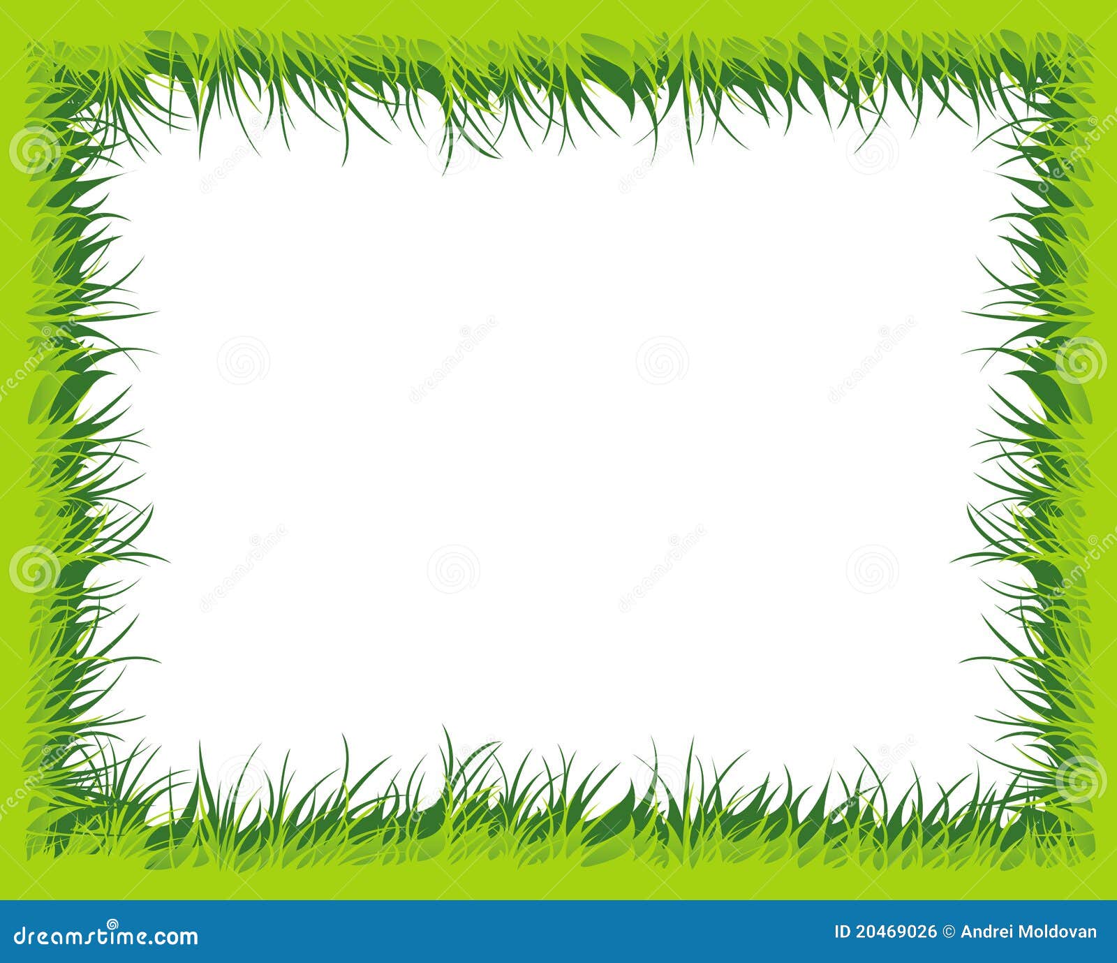 Grass Frame with Blank Space for Your Text Stock Vector - Illustration ...