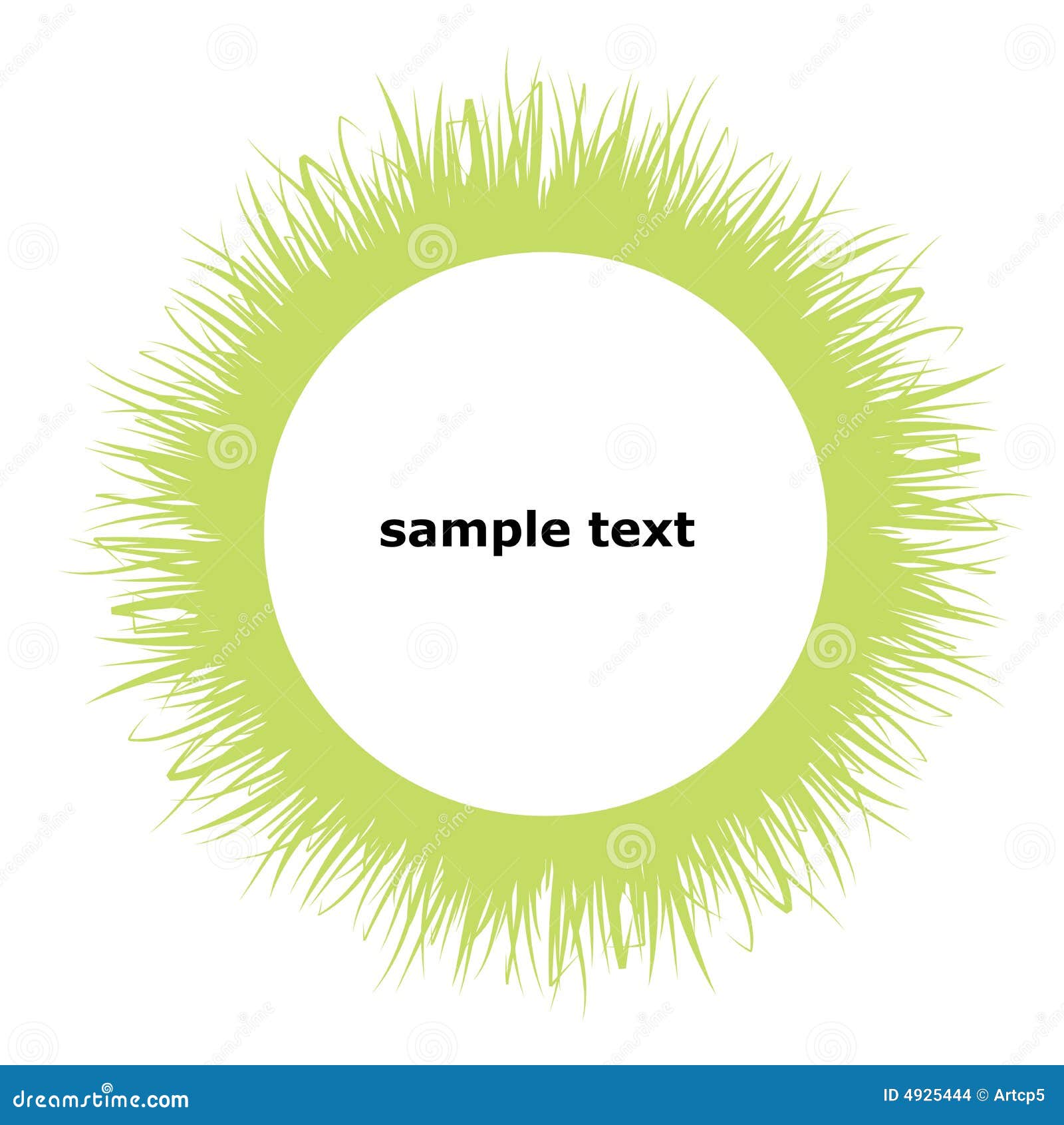 Grass frame circle stock vector. Illustration of banner - 4925444