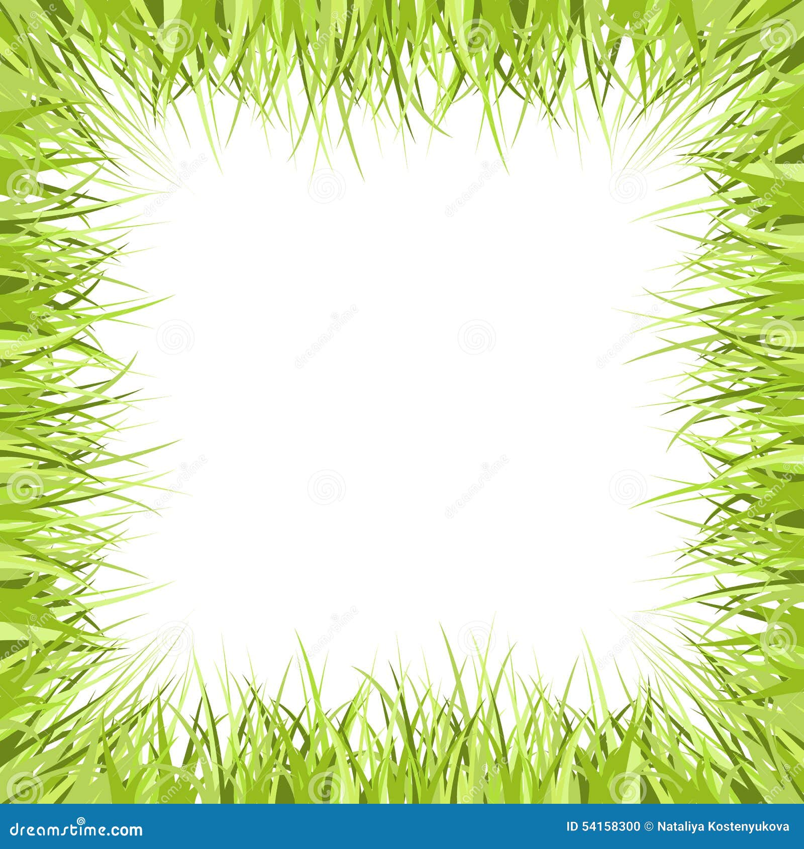 Grass frame stock vector. Illustration of copyspace, frame - 54158300