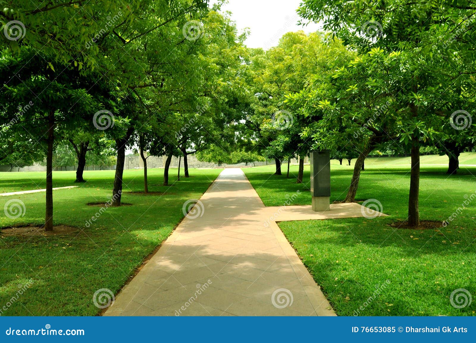 Grass with garden path stock image. Image of abstract - 76653085